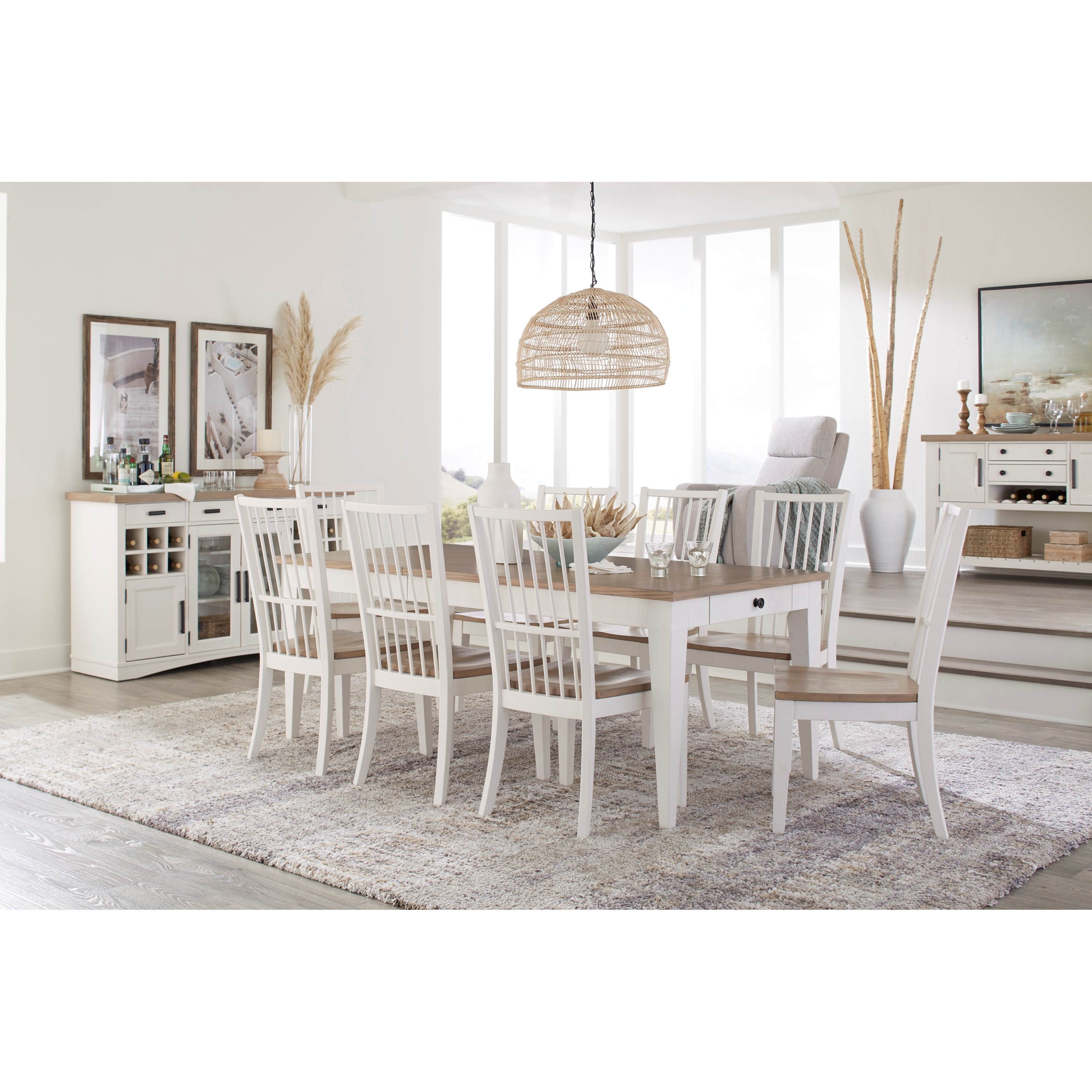 Park Avenue Stately Living 9940614 60" Dining Table with 18" Leaf and 4 ...