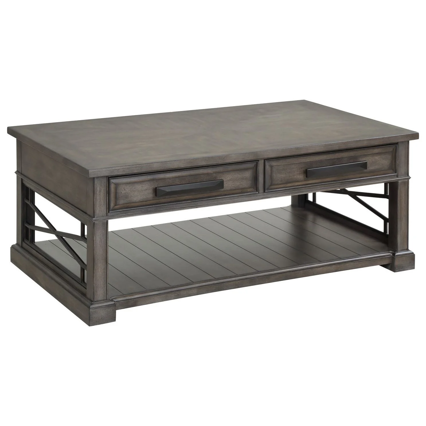 Sundance 269674115 Transitional 2-Drawer Cocktail Table with Casters ...
