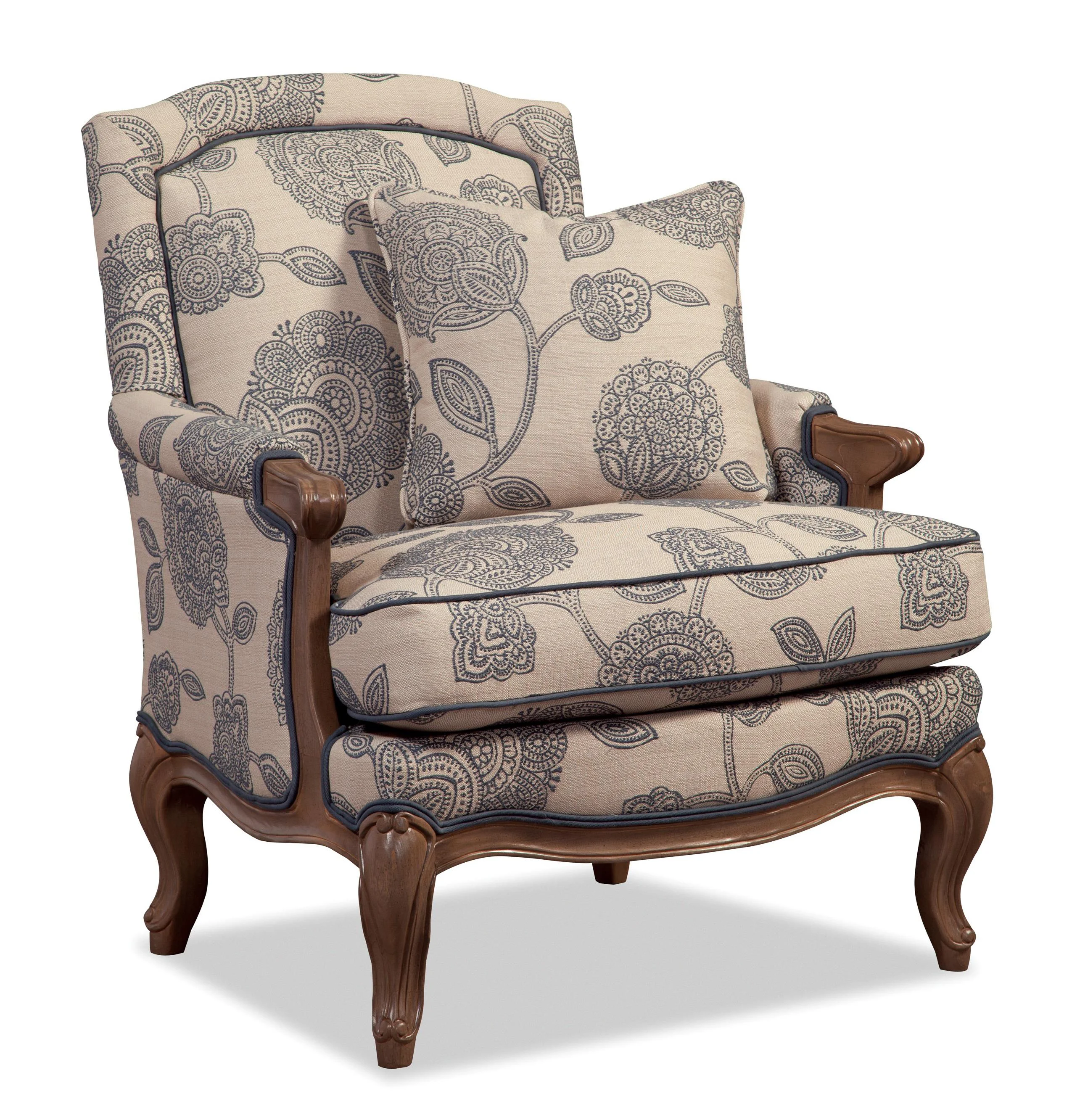 Paula Deen for Cozy Life Upholstered Chairs Exposed Wood Chair with ...