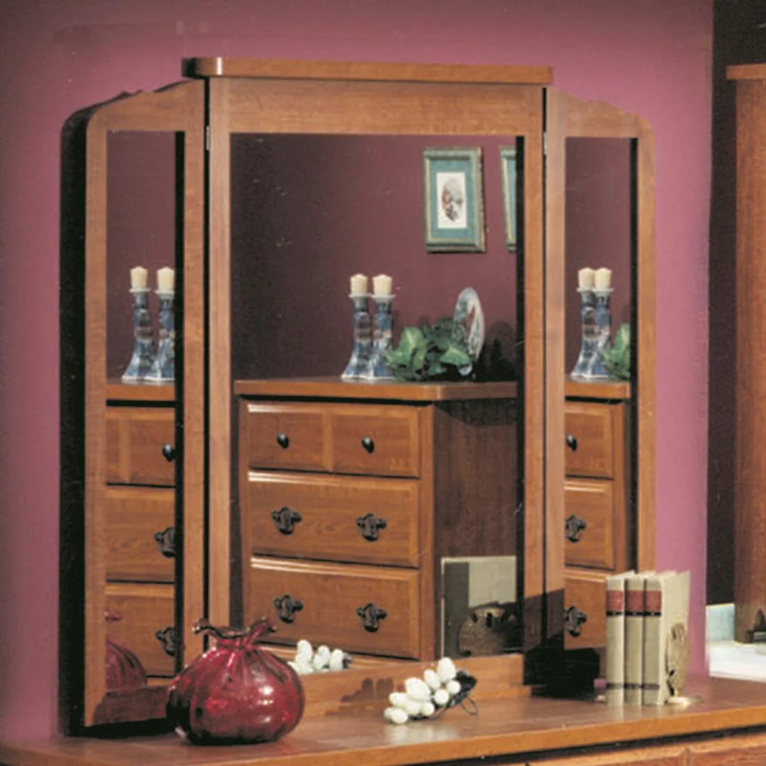 Perdue 54000 Series 54020 Rustic Oak Wing Landscape Mirror | Rune's ...