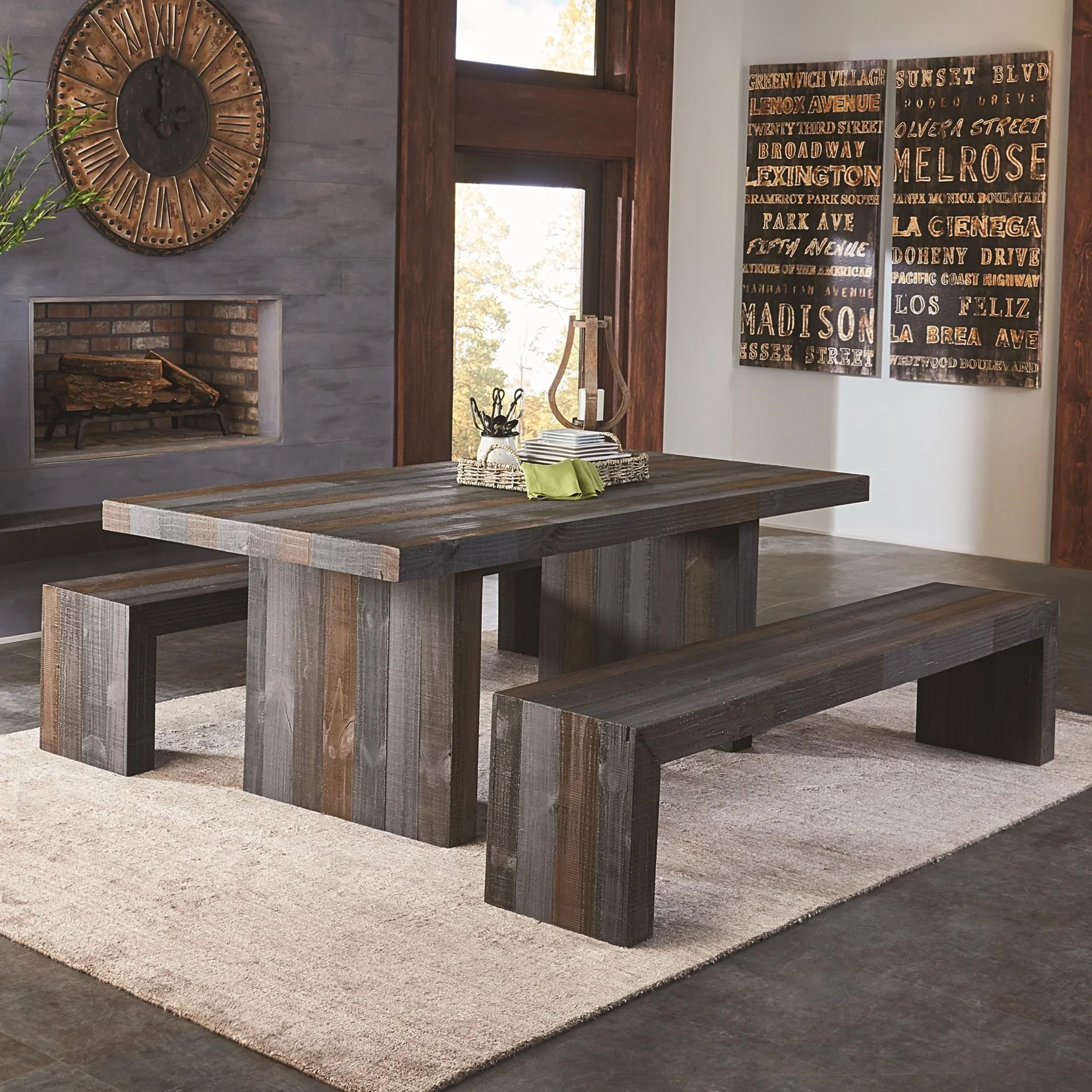 Progressive Furniture Rainy D530-10x1+D530-69x2 Rustic-Contemporary ...
