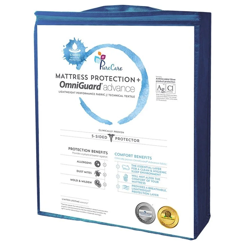 PureCare OmniGuard 5-Sided Mattress Protector 10585 Queen OmniGuard 5 ...