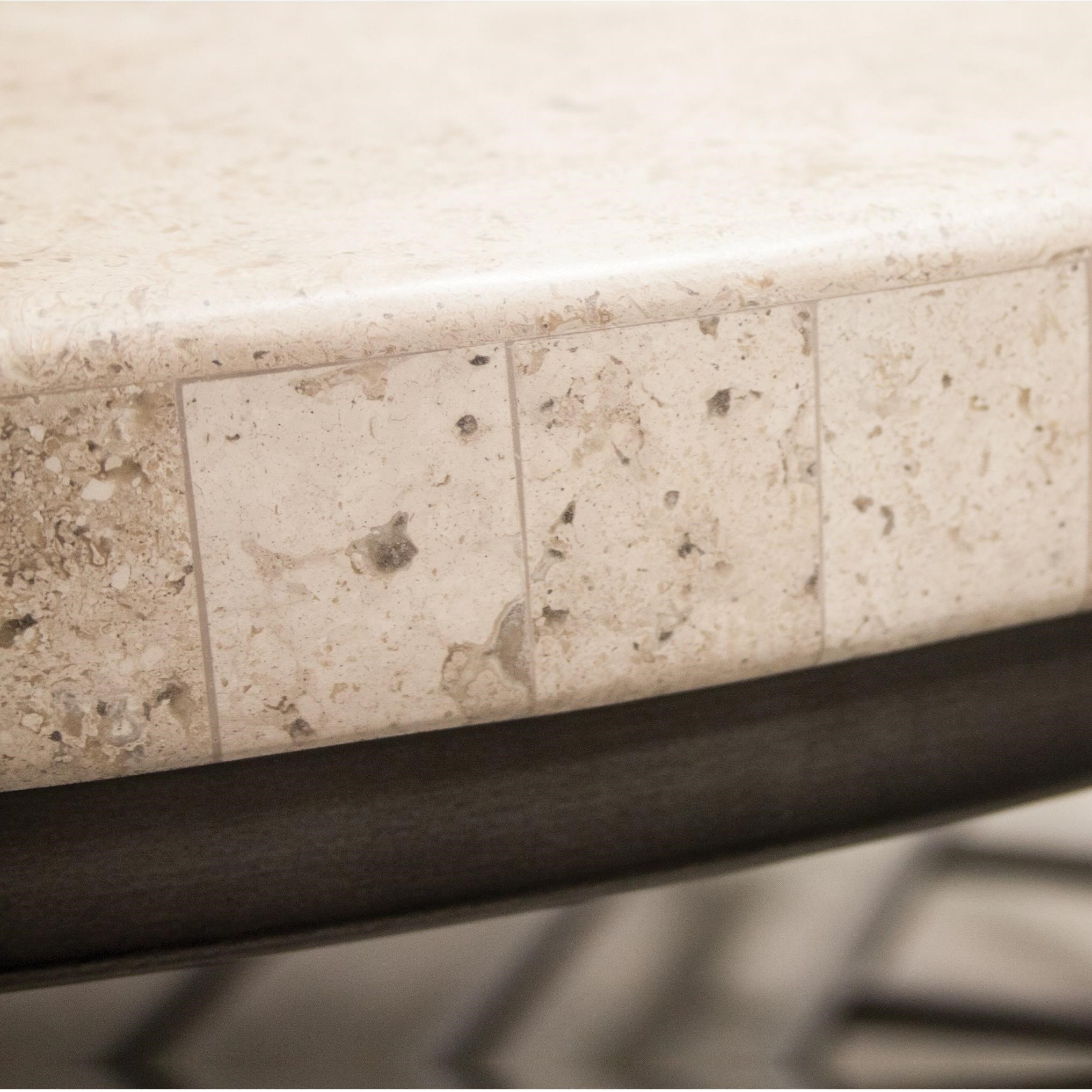 Riverside Furniture Capri 77701 Round Cocktail Table with Travertine ...