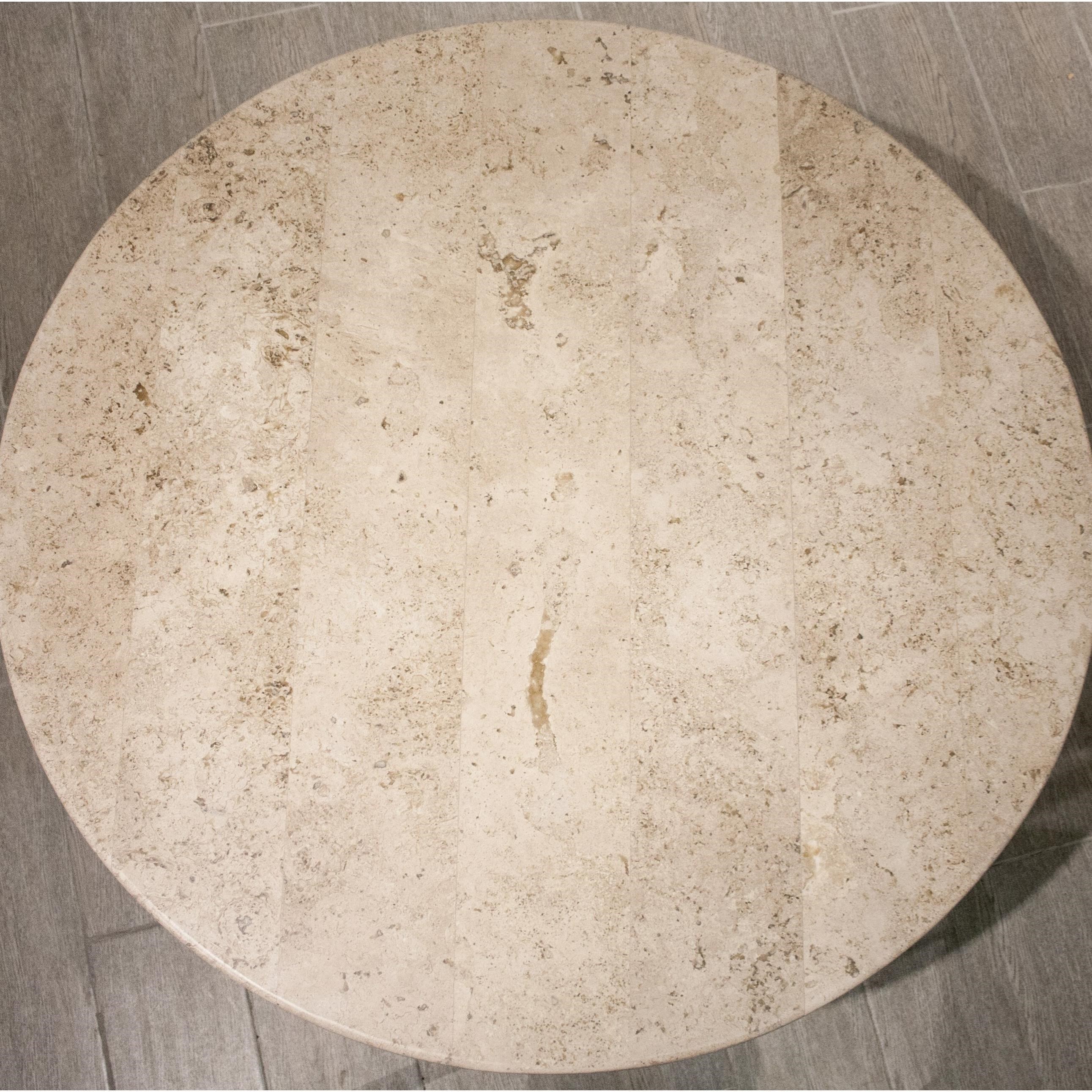 Riverside Furniture Capri 77701 Round Cocktail Table with Travertine ...