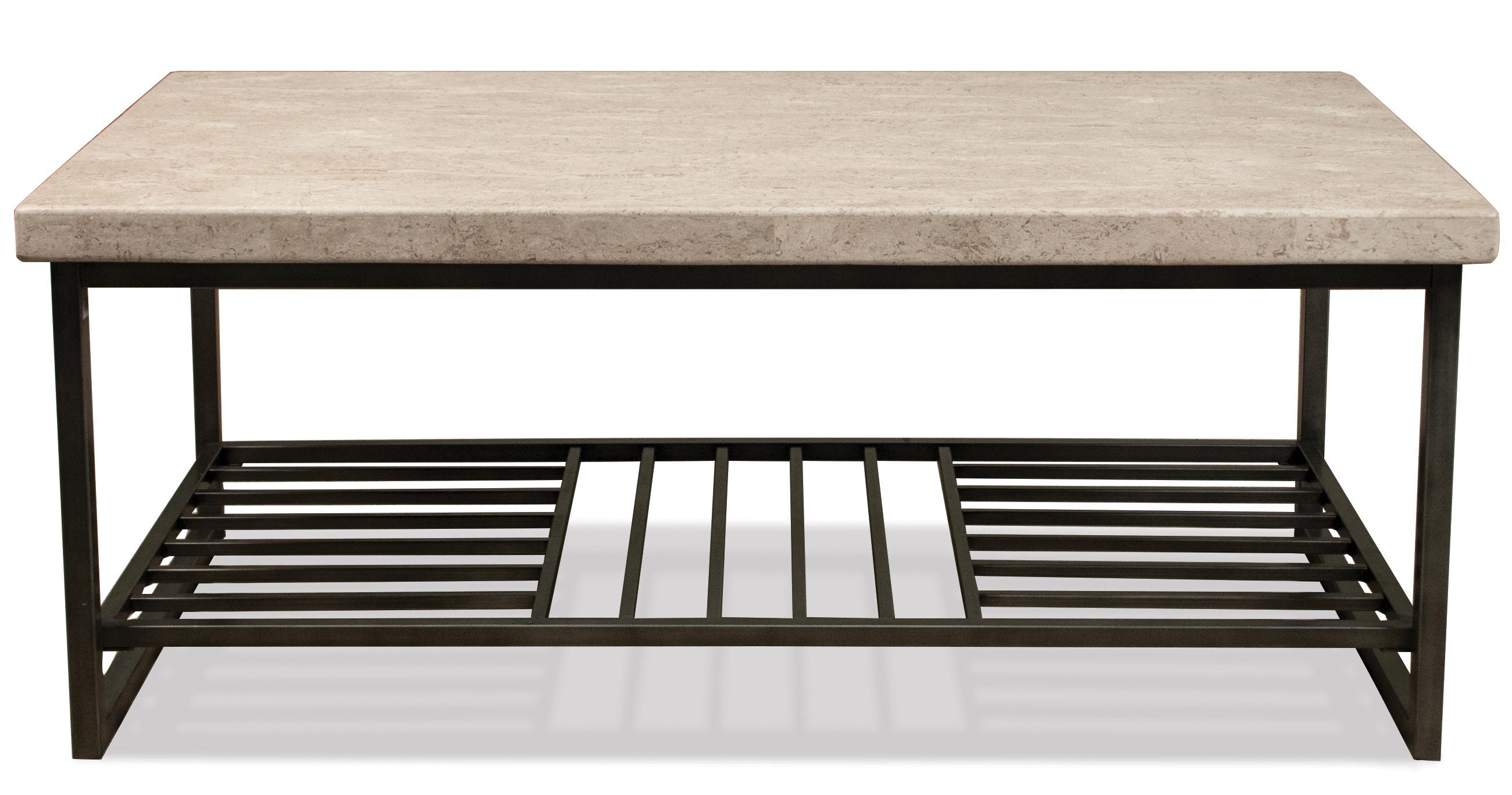 Riverside Furniture Capri 77702 Travertine Top Coffee Table | Wayside ...