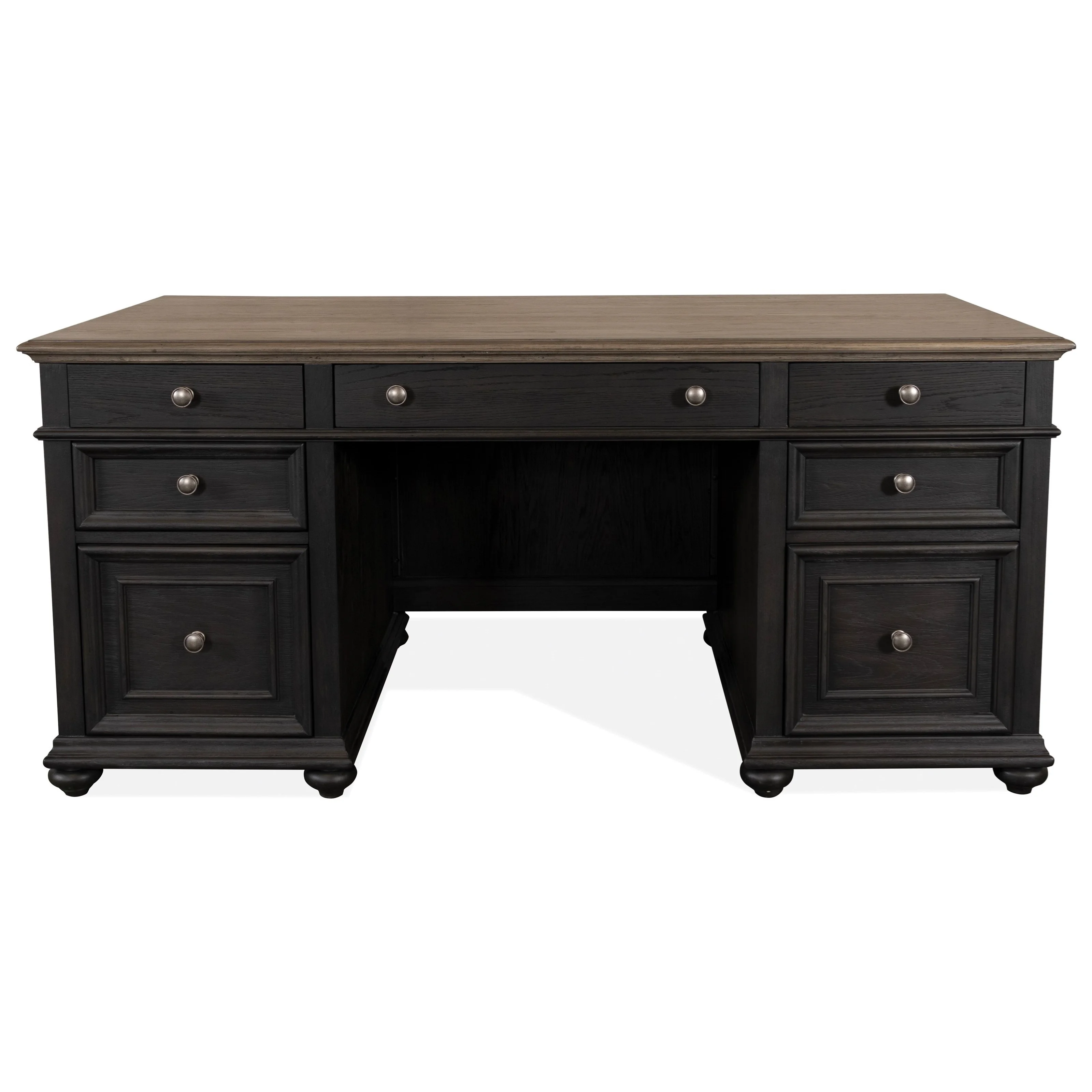 Riverside Furniture Regency 64330 Traditional Two-Tone Executive Desk ...