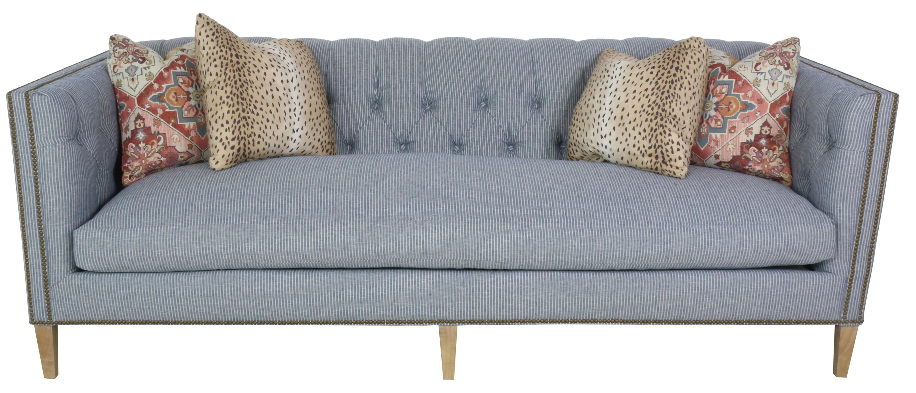 Robin Bruce Brette Tuxedo Sofa with Nailhead Trim | Sprintz Furniture ...