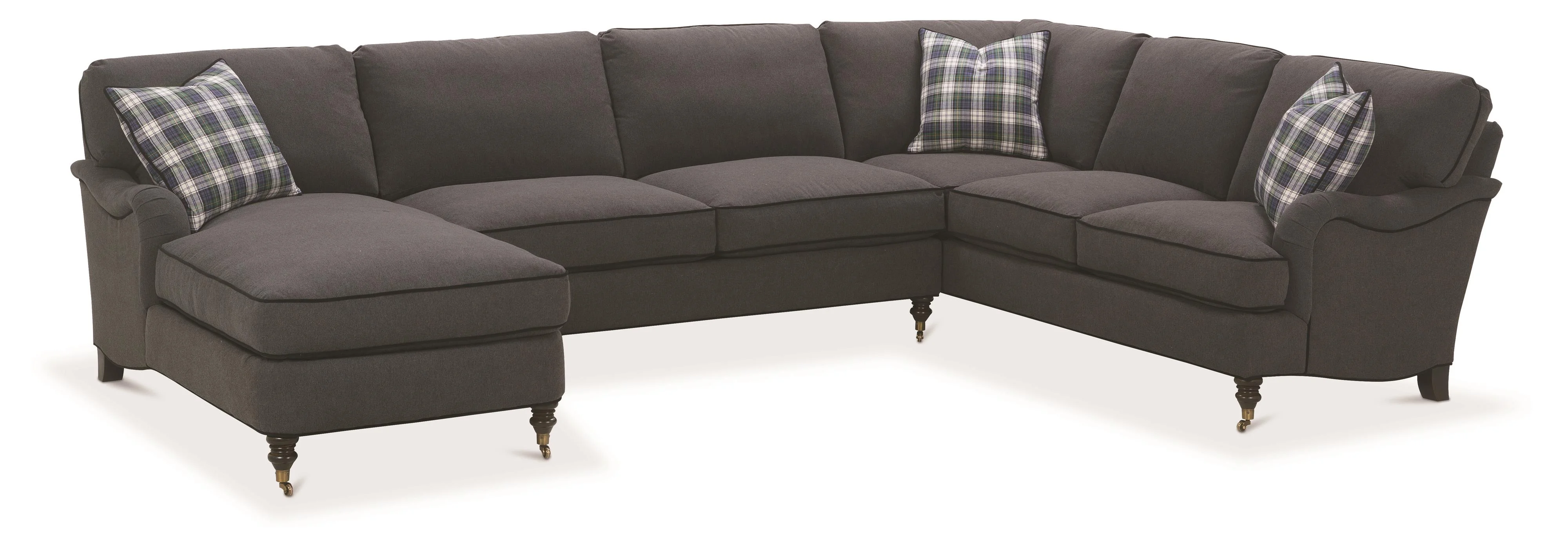 Robin Bruce Brooke Sectional Sofa with Castered Turned | Sprintz ...