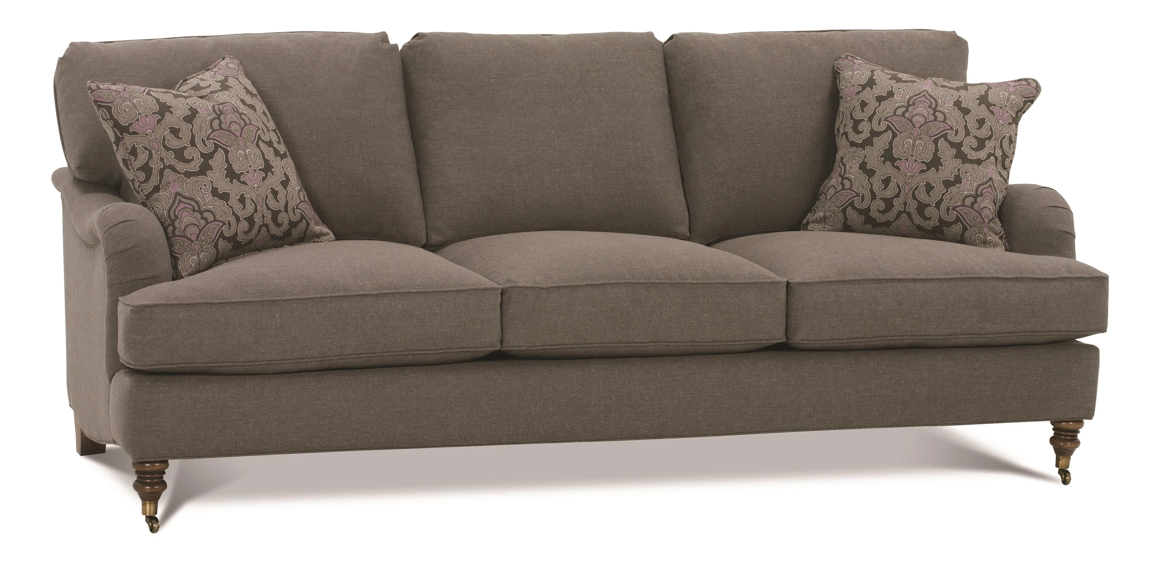 Robin Bruce Brooke 3-Cushion Sofa with Castered Turned Feet | Sprintz ...