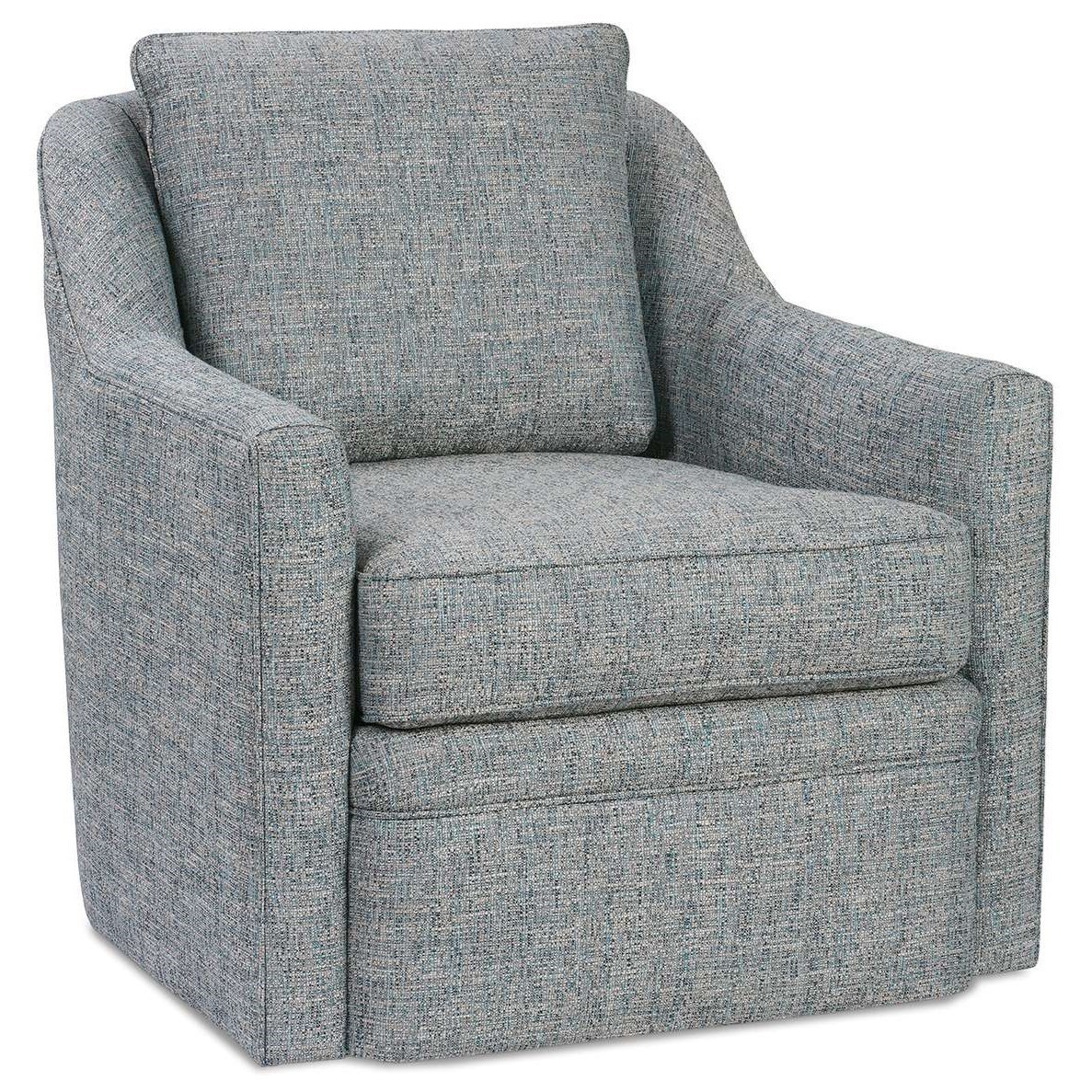 Rowe Hollins 886693373 Casual Swivel Chair with Loose Pillow Cushion ...