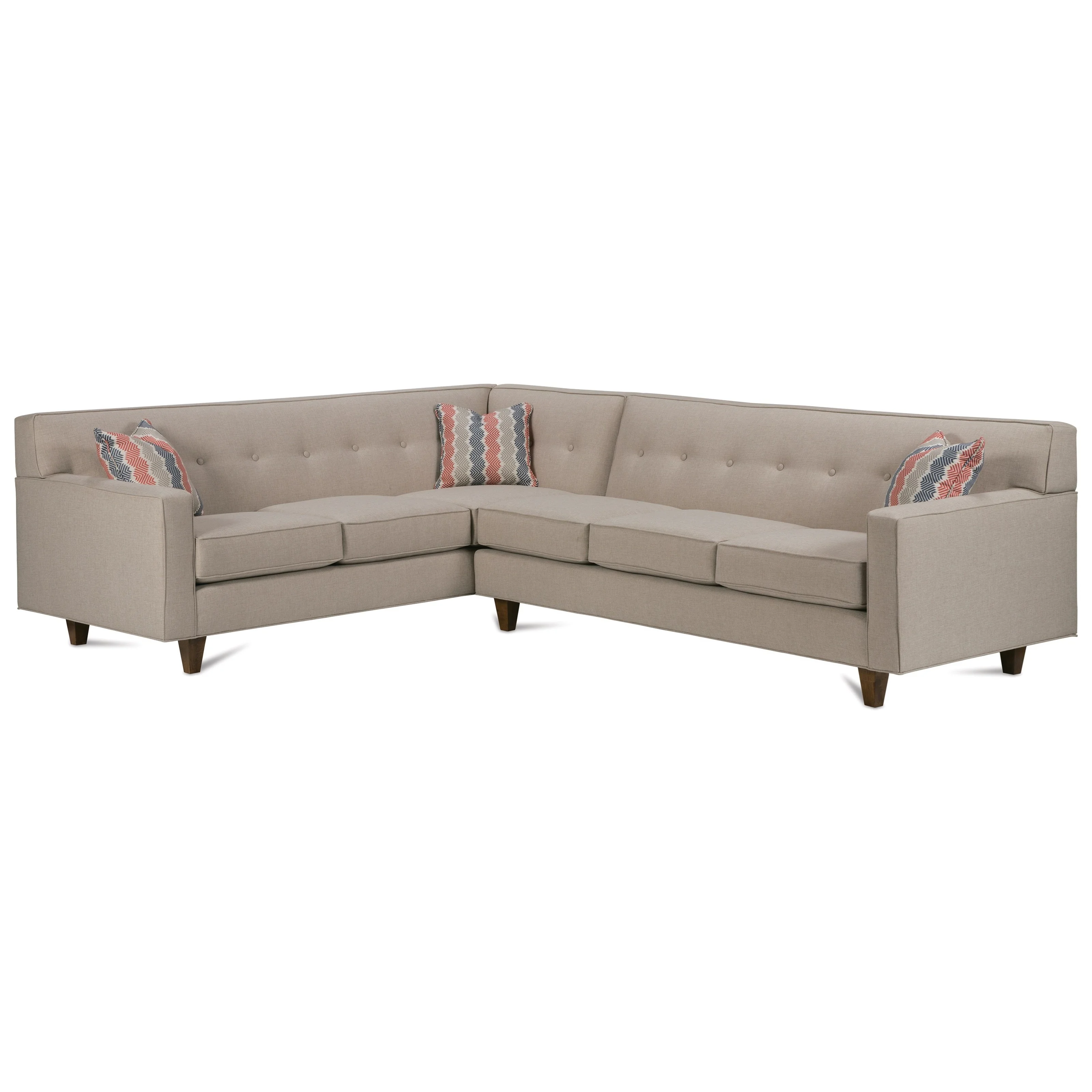 Rowe Dorset K520-118x1+K520-117x1 Corner Sectional with Tufted Back ...