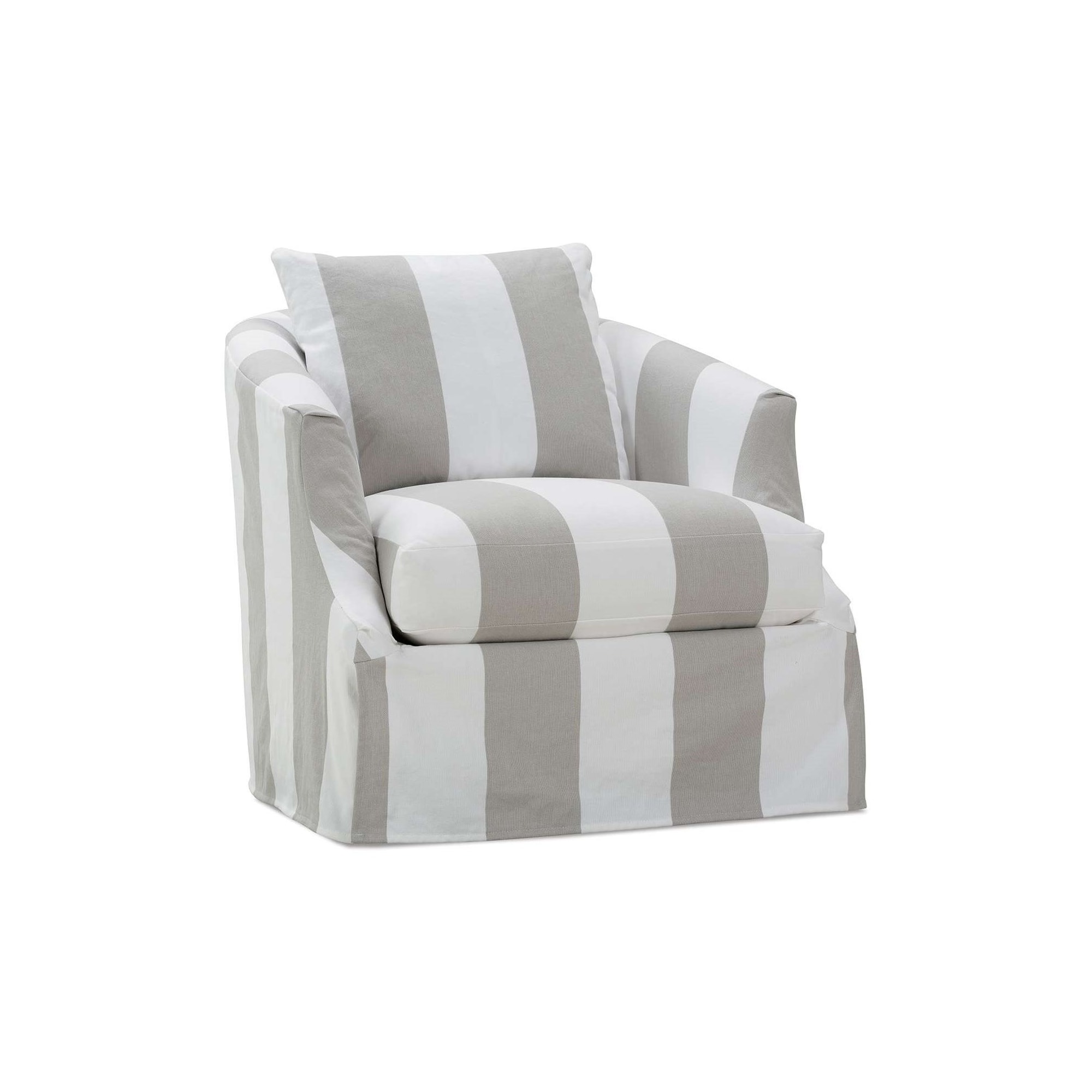 Rowe Emmerson P801-SLIP-016 Transitional Slipcover Swivel Chair | Reeds ...