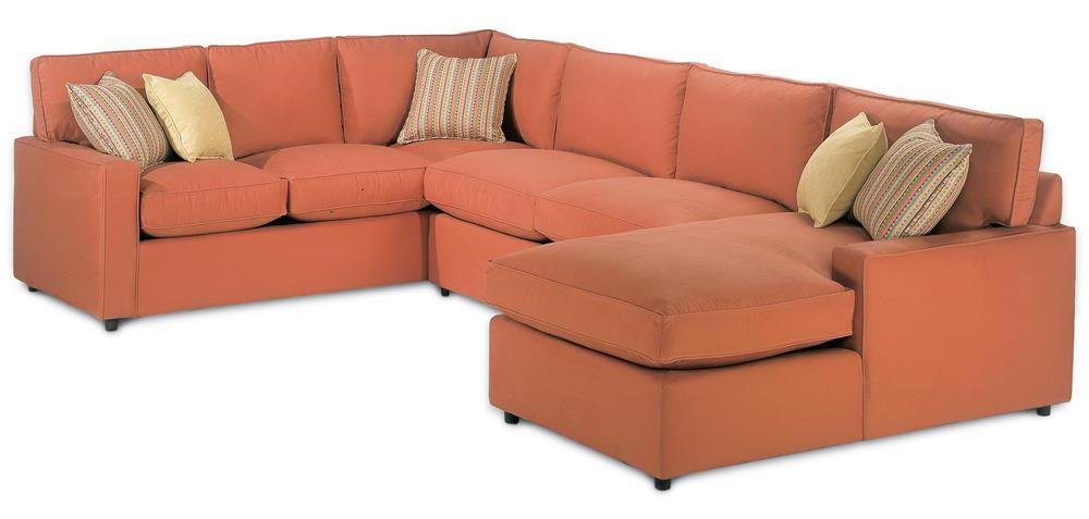 Rowe Monaco Sectional Sofa with Chaise Lounger - Zak's Fine Furniture ...