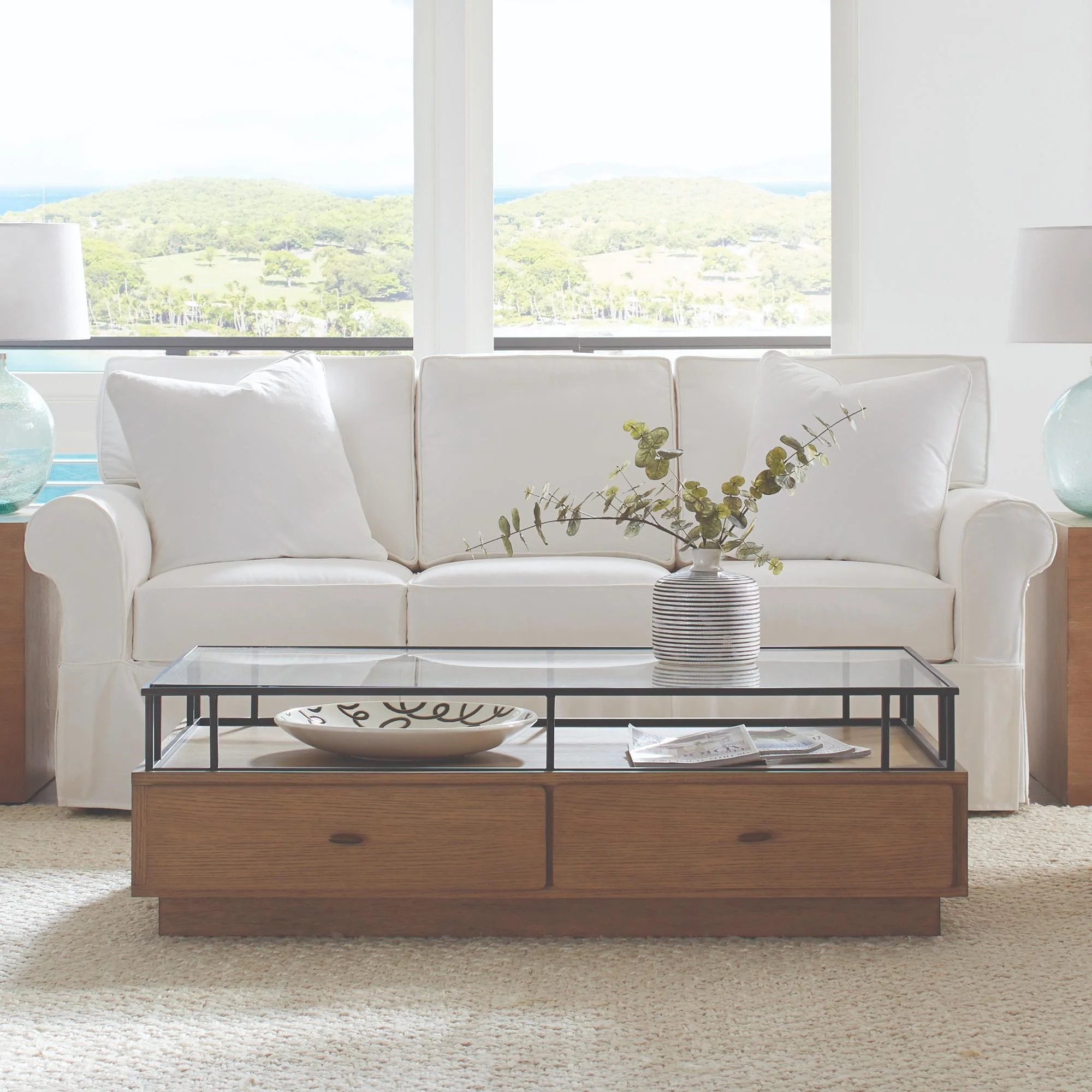 Rowe Nantucket 395629726 84" 3 Cushion Slipcover Sofa | Belfort ...