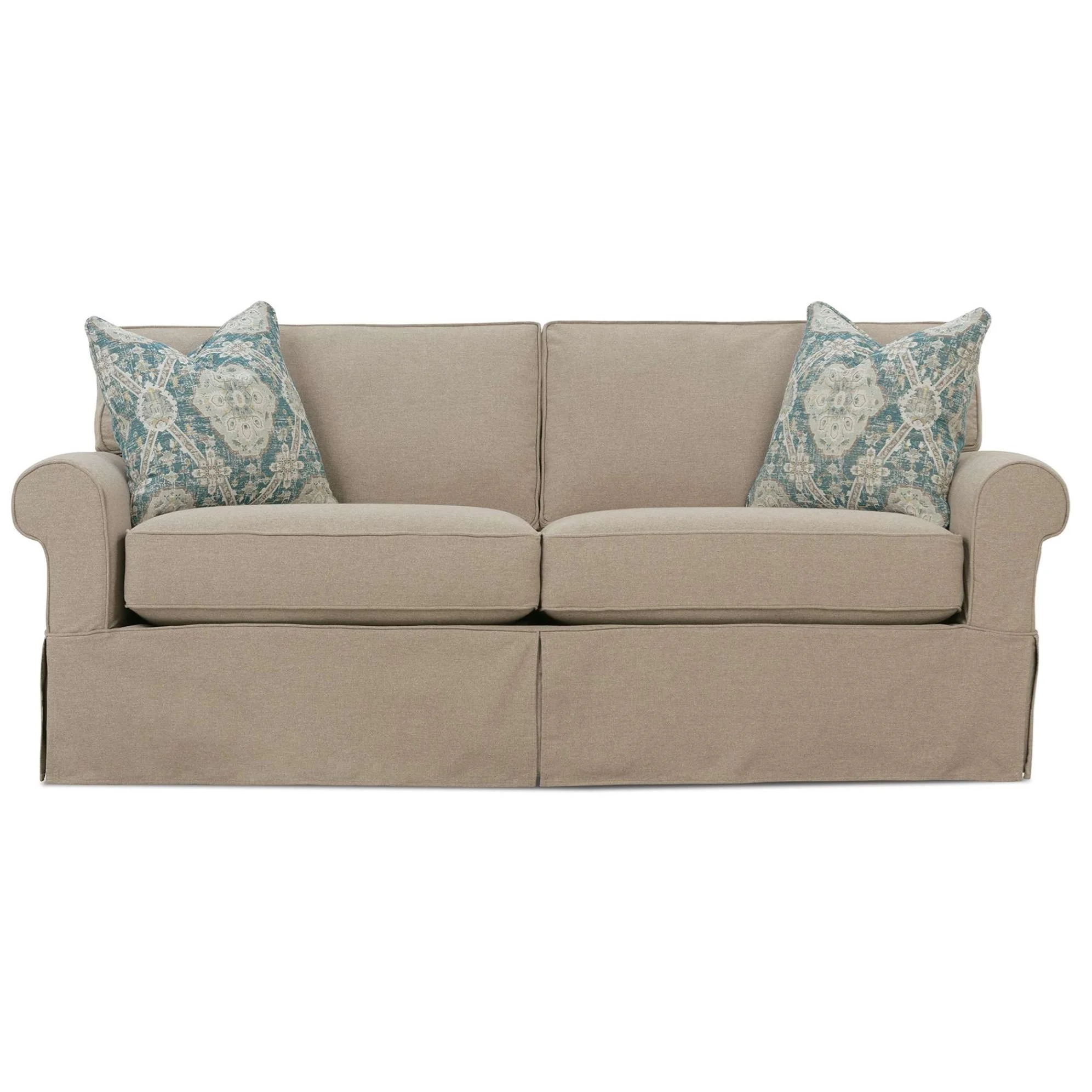 Rowe Nantucket A910R-000 Two Seat Casual Sofa with Rolled Arms | Reeds ...