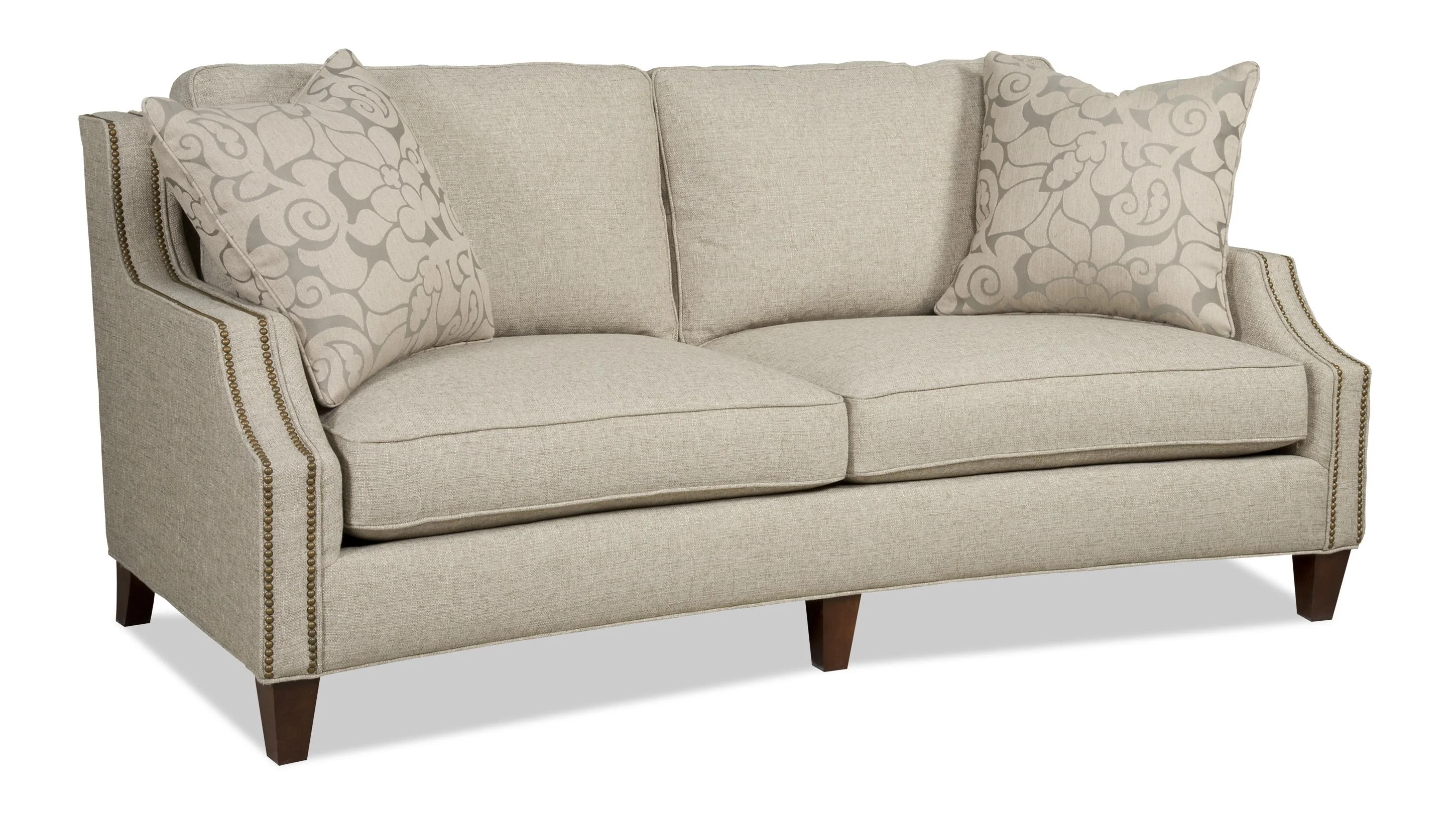 HF Custom Austin 7001-001 Contemporary Two Over Two Sofa with Nailhead ...