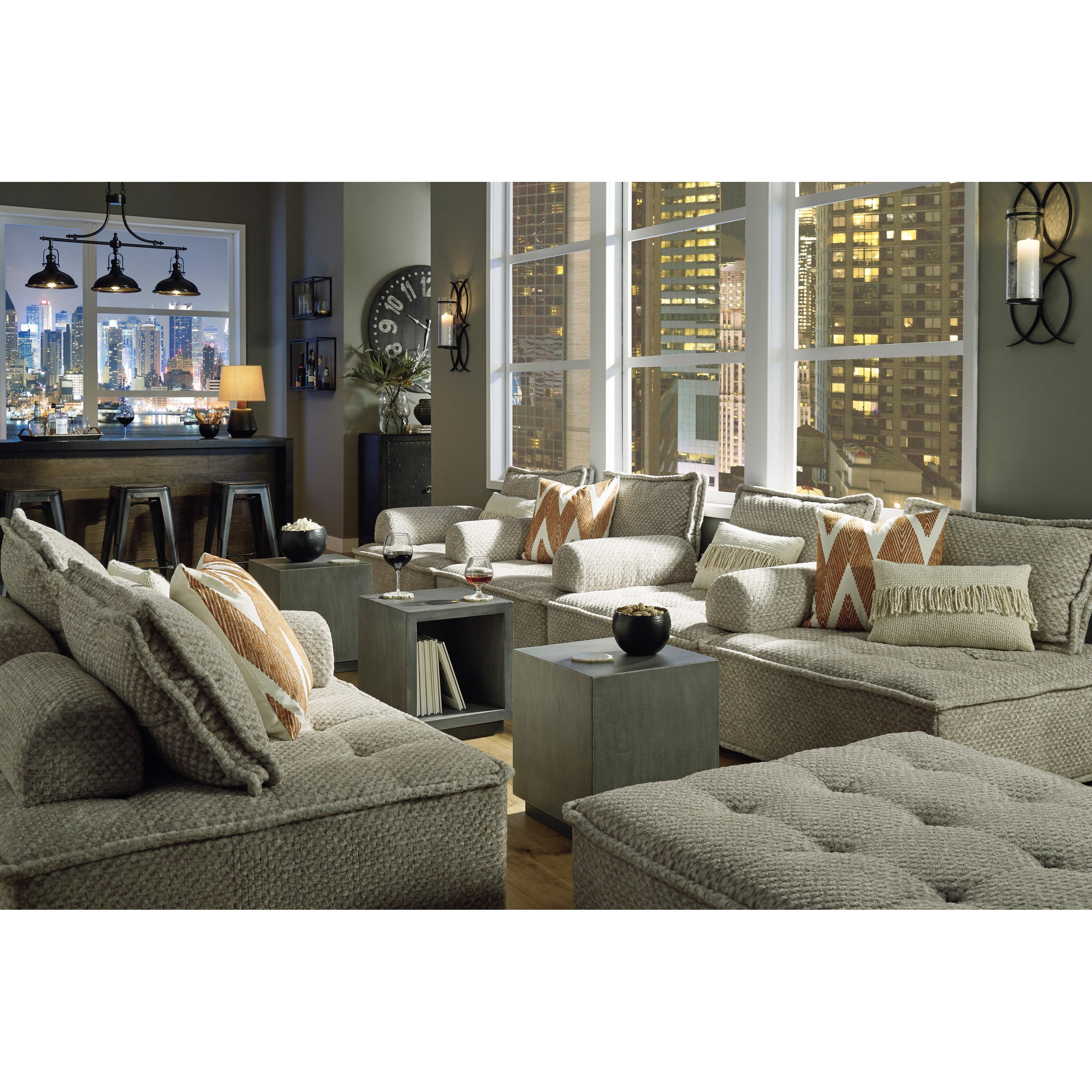 Signature Design by Ashley Bales A3000244 Modular Floor Accent Chair ...