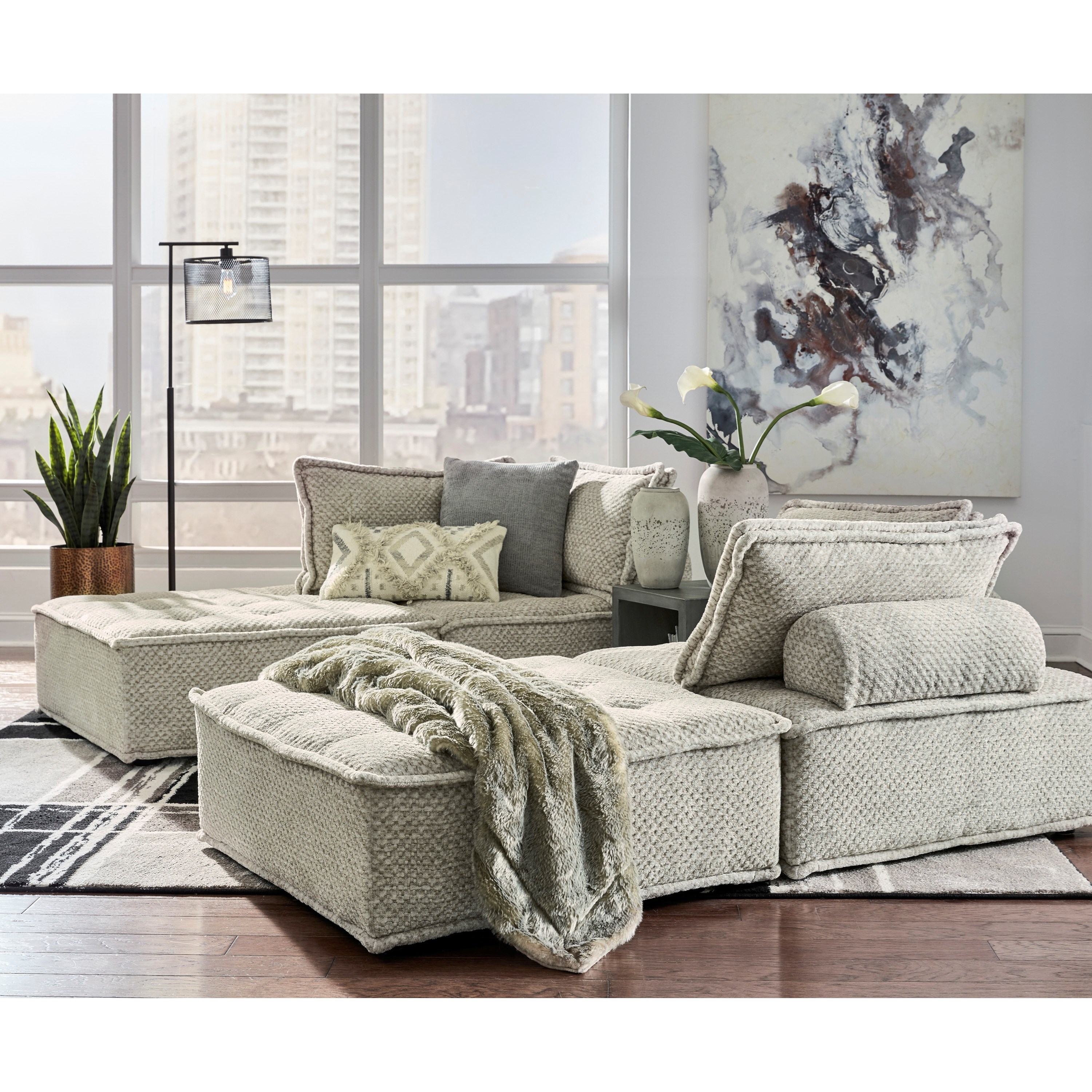 Signature Design by Ashley Bales A3000244 Modular Floor Accent Chair ...