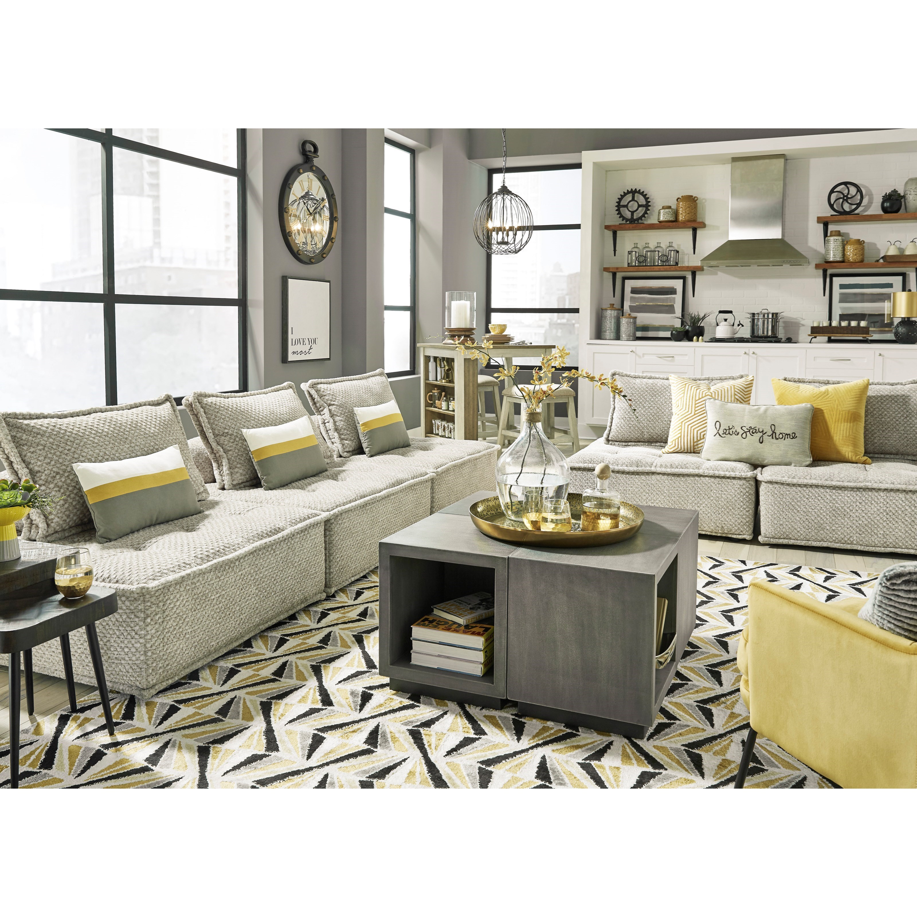 Signature Design by Ashley Bales A3000244 Modular Floor Accent Chair ...