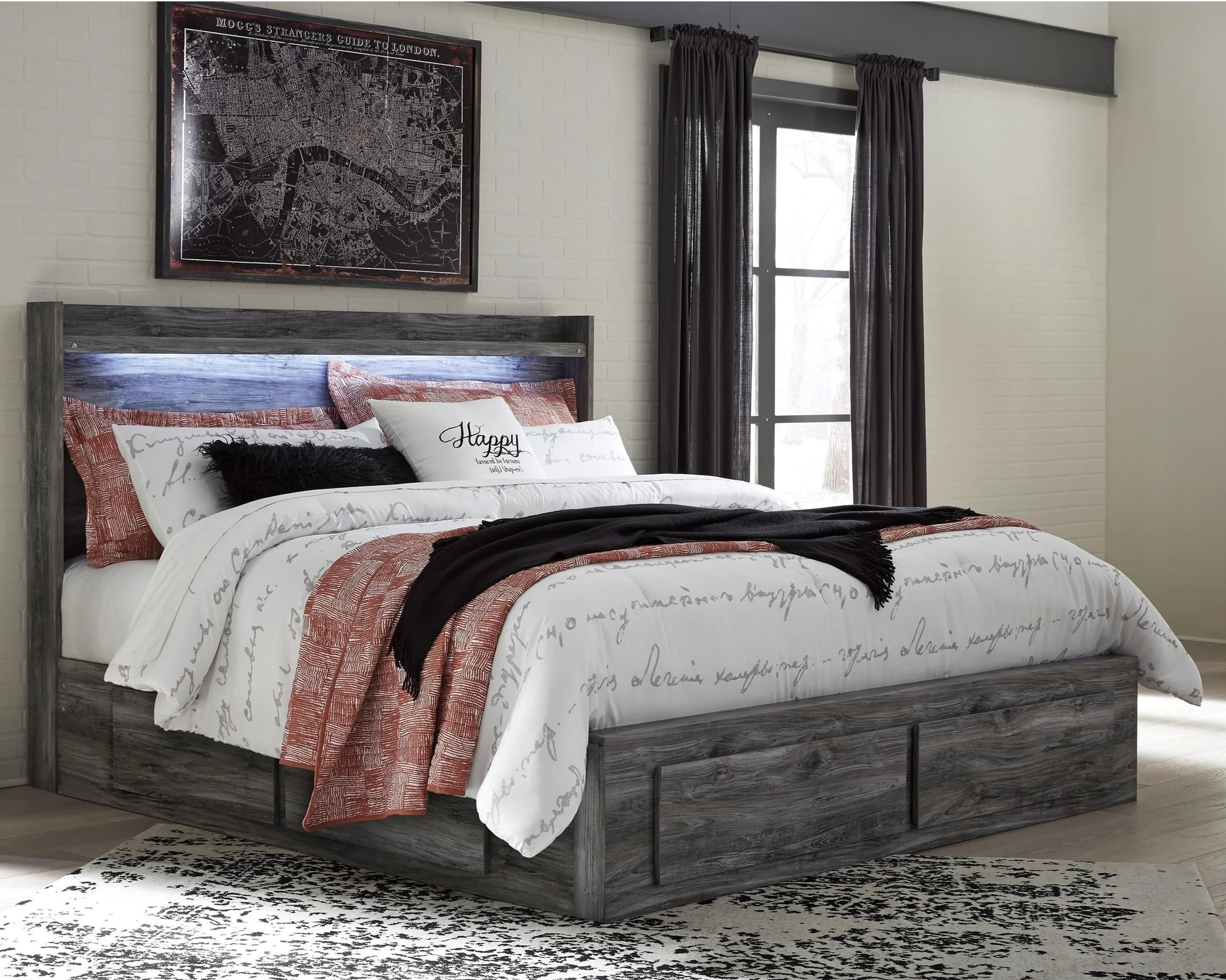 Ashley Furniture Signature Design Baystorm B221B16 King Panel Bed With ...