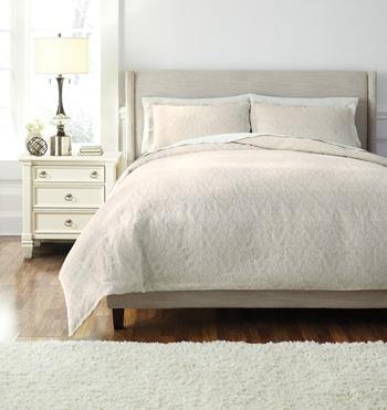 Signature Design by Ashley Furniture Bedding Sets Q476003Q Queen Damask ...