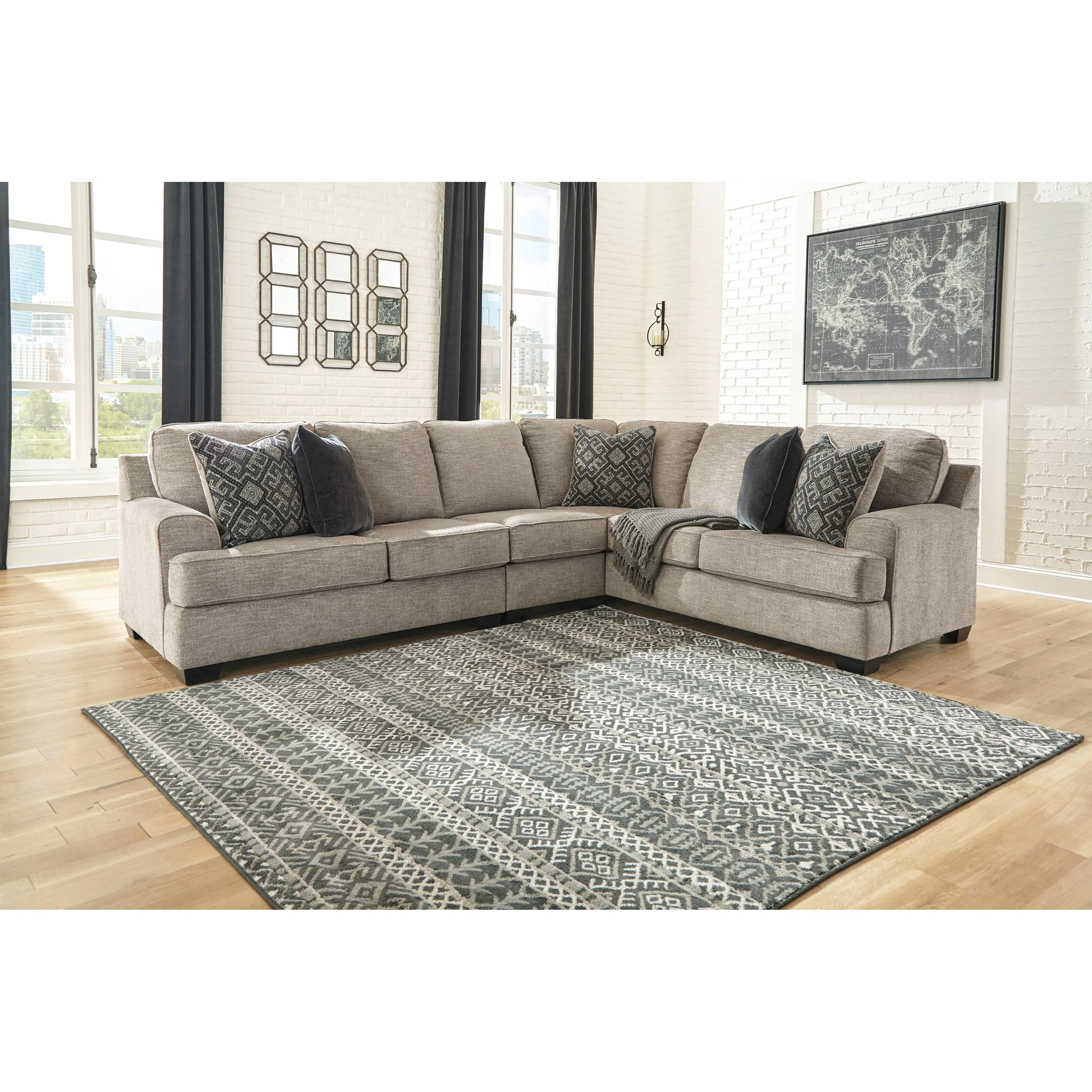 Signature Design by Ashley Bovarian 56103S2 3-Piece Sectional with ...