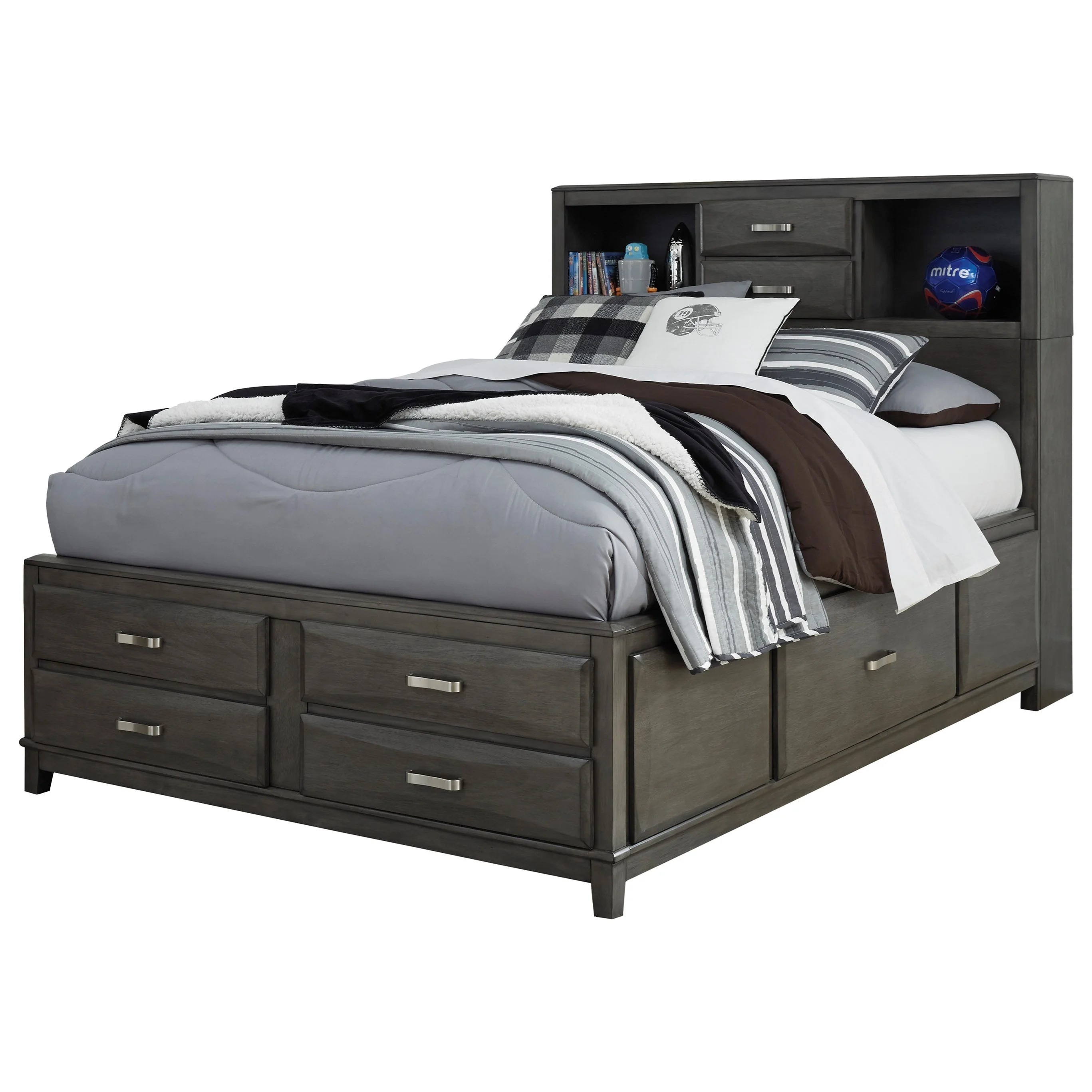 Caitbrook B476B4 Full Storage Bed with 7 Drawers | Furniture and More ...