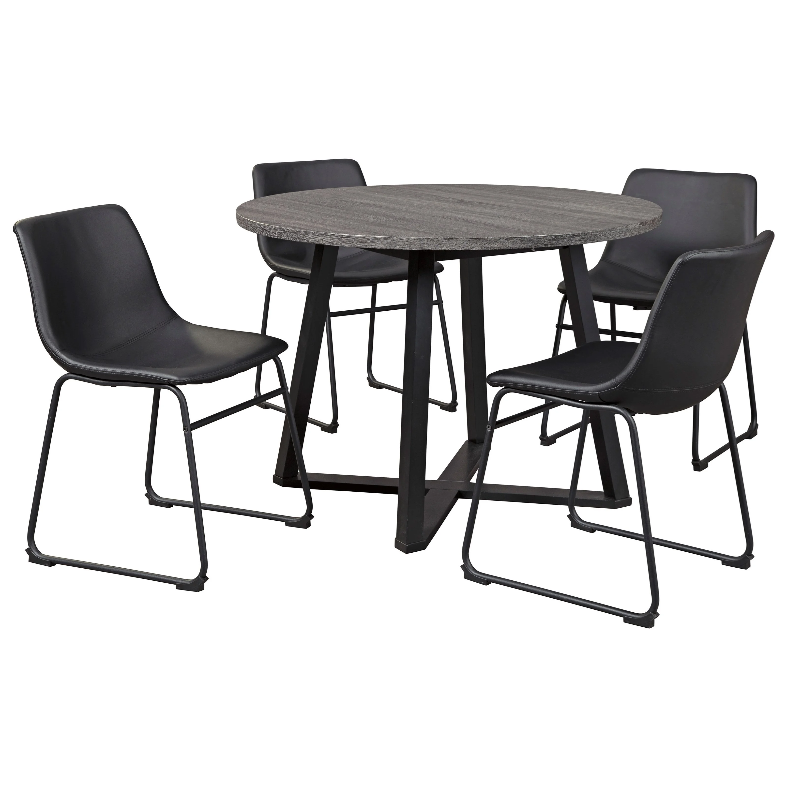 Signature Design by Ashley Centiar D372D7 Dining Table And 4 Chairs ...