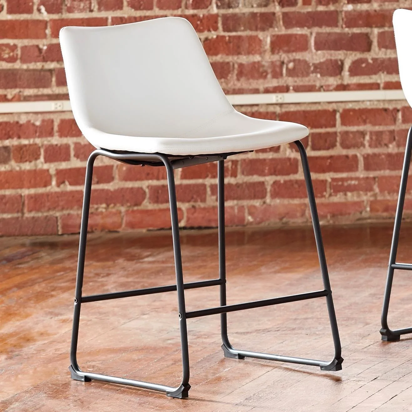 Signature Design by Ashley Centiar D372-724 Contemporary White Faux ...