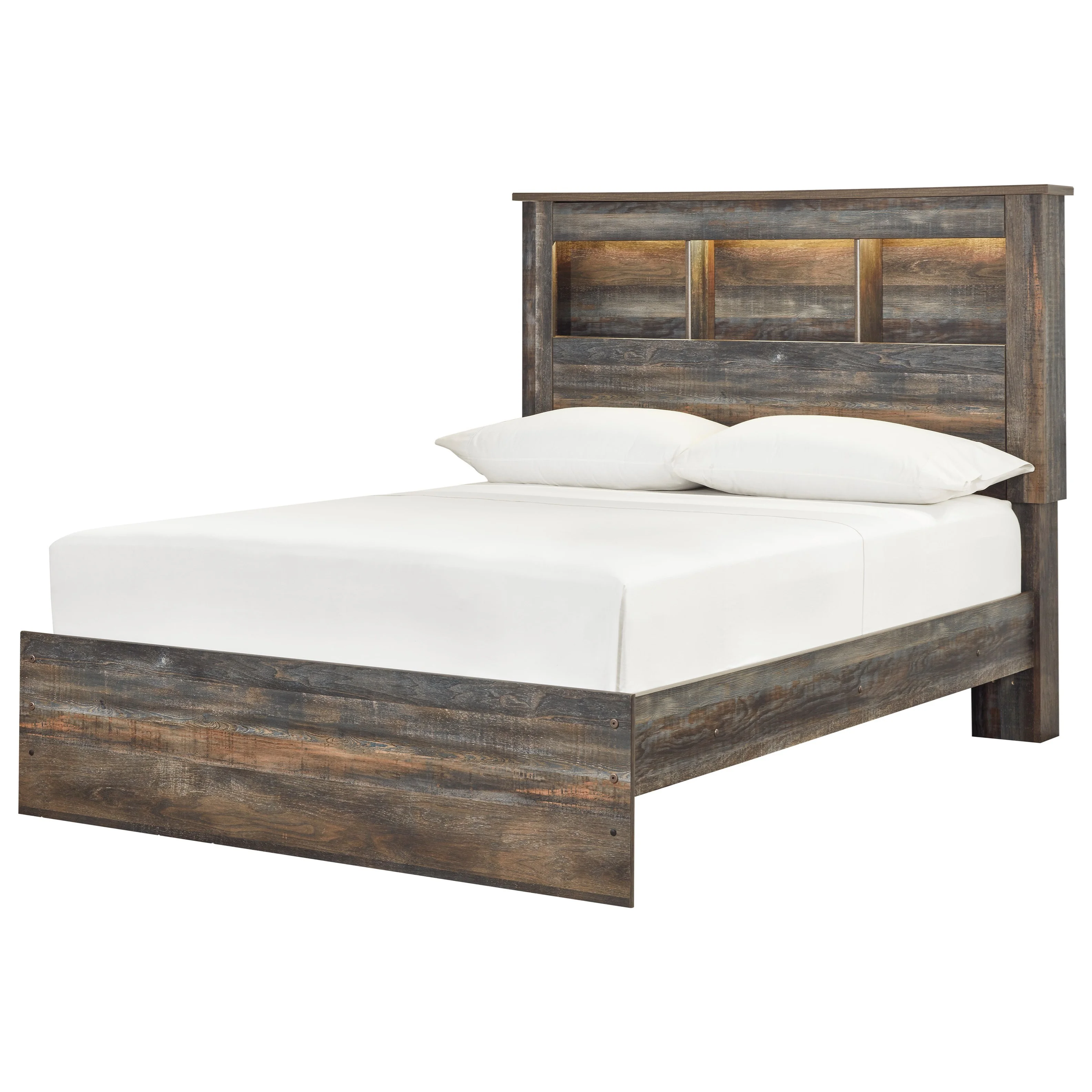 Signature Design by Ashley Drystan B211B53 Rustic King Bookcase Bed ...