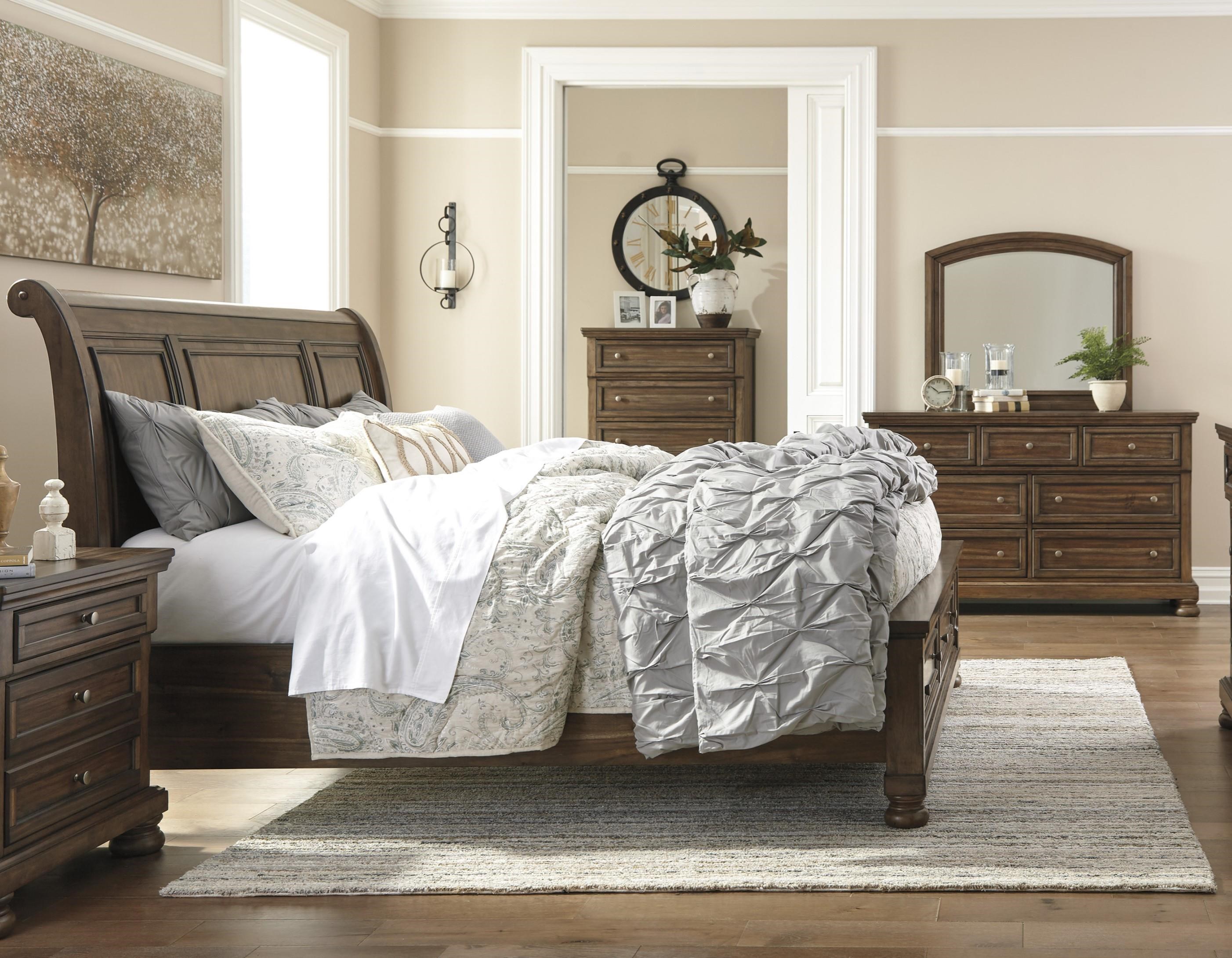 Signature Design by Ashley Flynnter B719B1 Dresser Bedroom Mirror Royal Furniture Dresser Mirror Combo