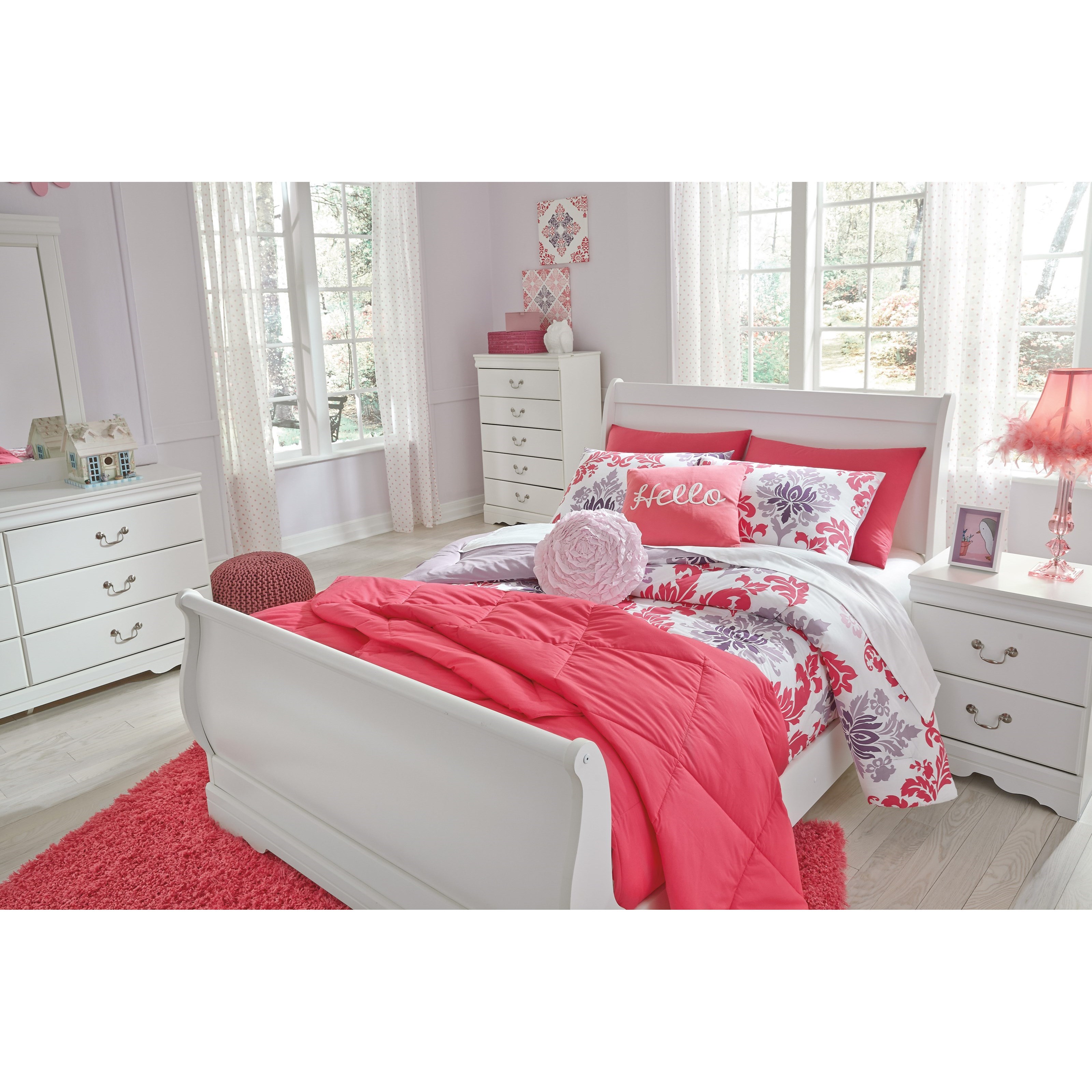 Signature Design by Ashley Anarasia B129B2 Full Louis Philippe Sleigh ...