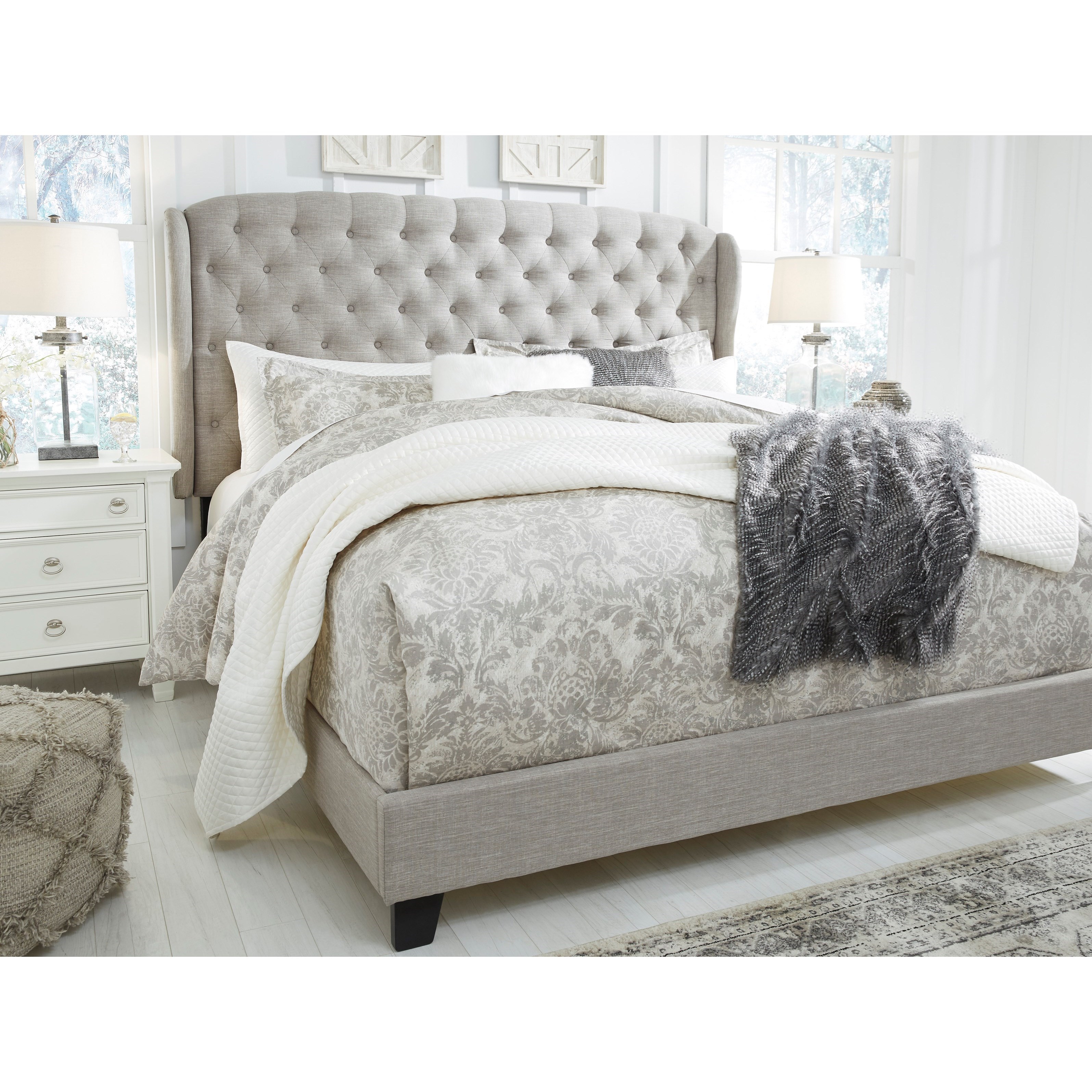 Signature Design By Ashley Jerary King Upholstered Bed - Design Talk