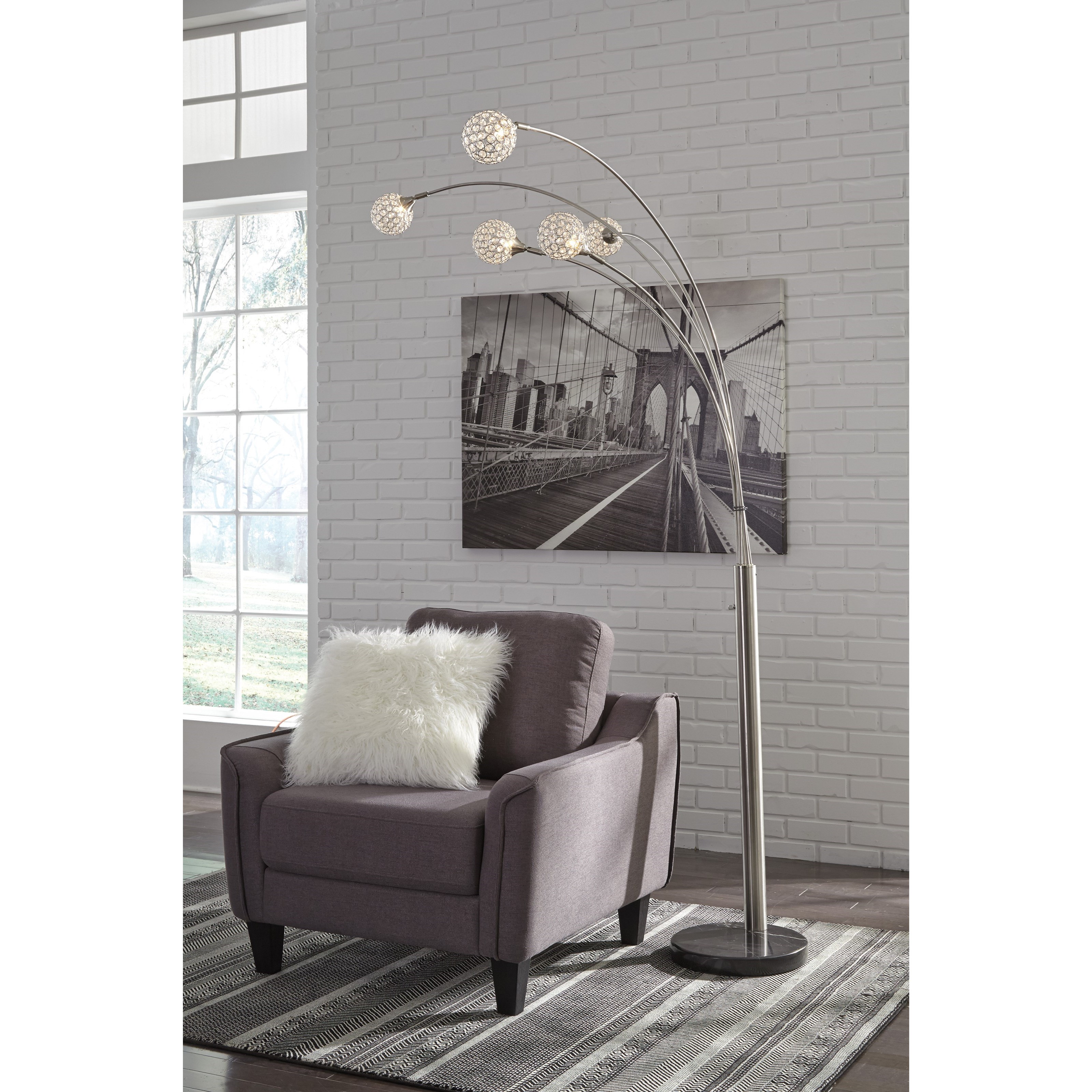 Signature Design by Ashley Lamps - Contemporary L725089 Winter Silver ...