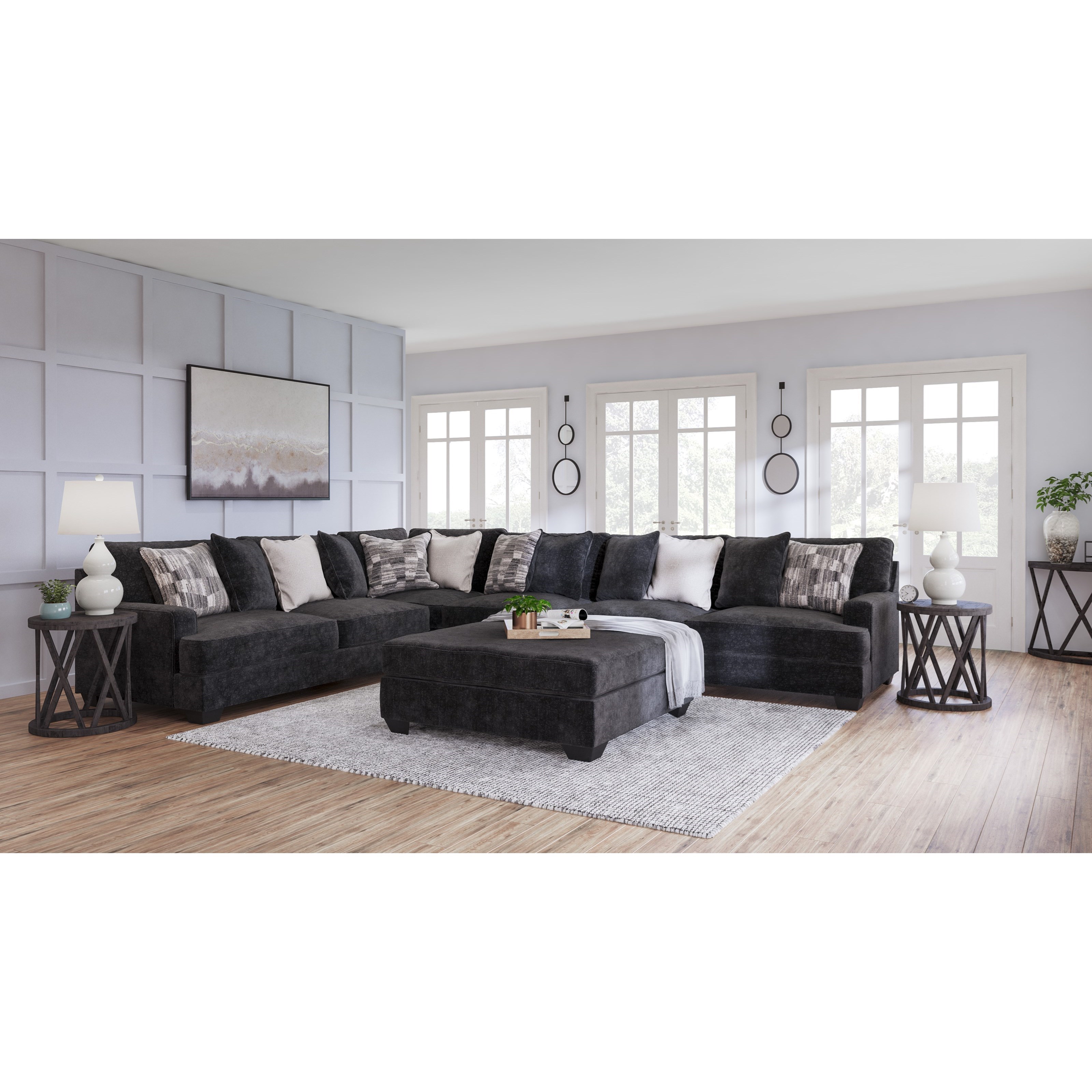 Signature Design by Ashley Lavernett Contemporary 4-Piece Sectional ...