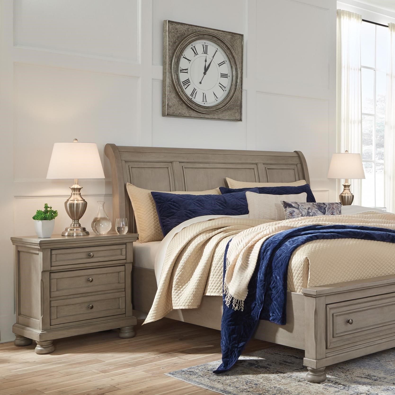 Ashley Signature Design Lettner B733-92 Casual 2-Drawer Nightstand with ...