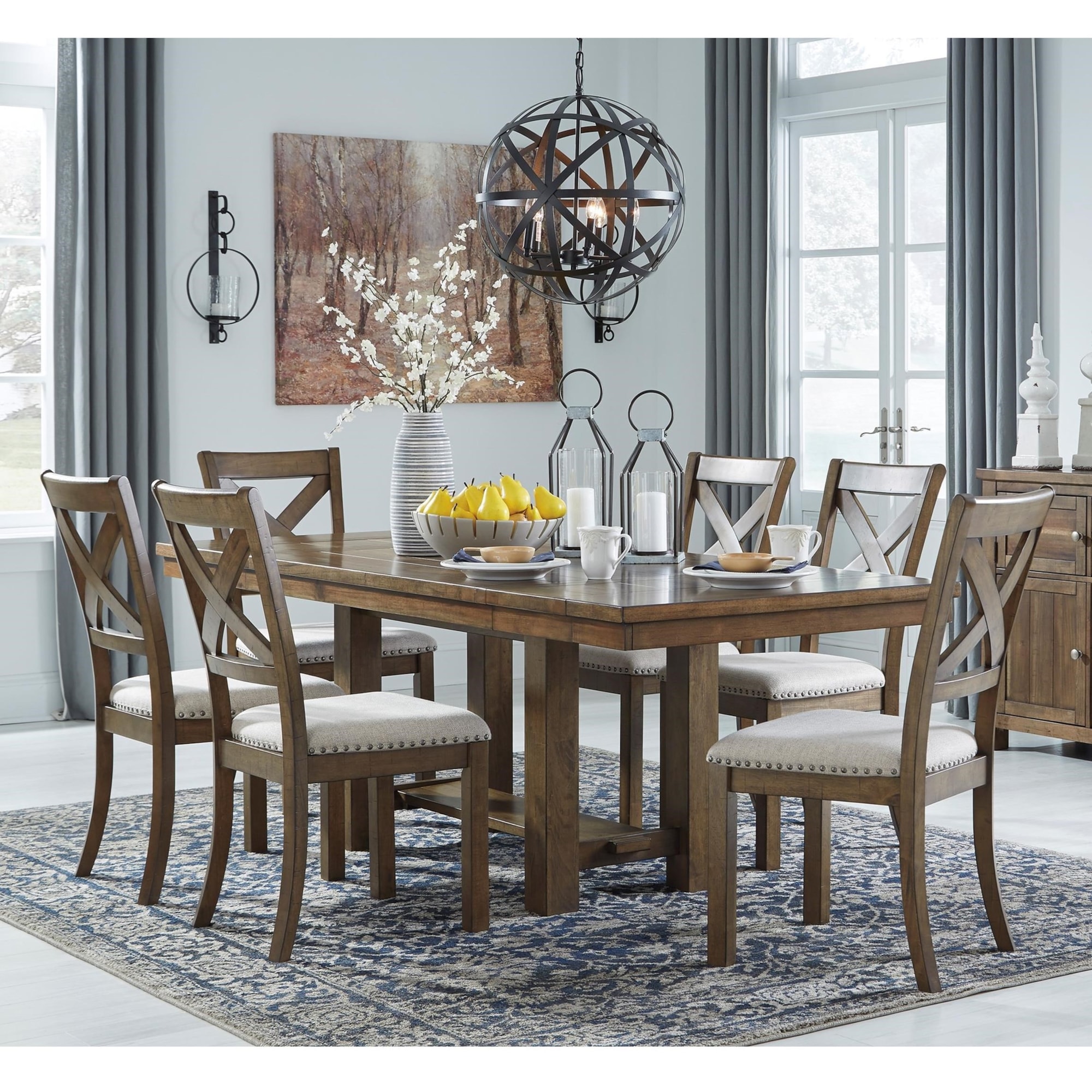 Ashley Signature Design Moriville D631D11 7-Piece Rectangular Extension ...