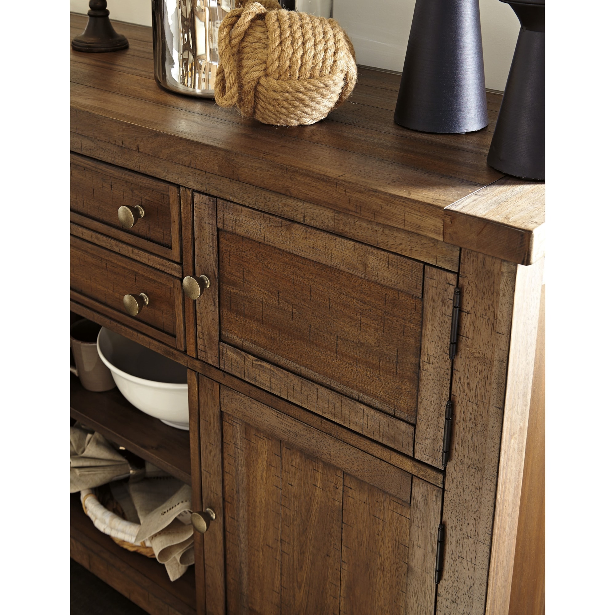 Ashley Signature Design Moriville D631-60 Dining Room Server with 4 ...