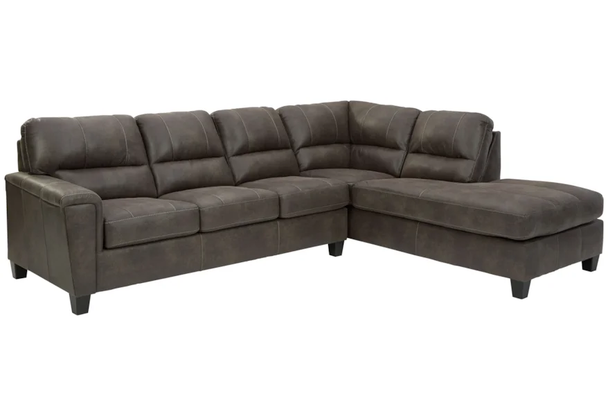 Signature Design By Ashley Navi Faux Leather 2 Piece Sectional W Right
