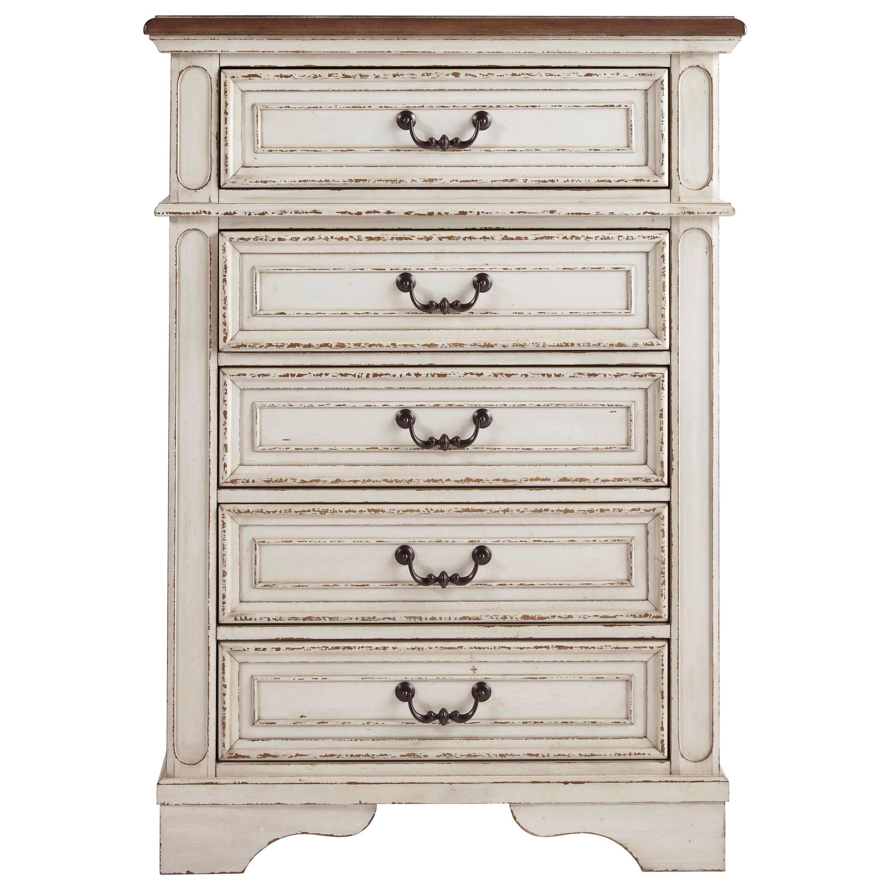 Signature Design by Ashley Realyn B743-45 Two-Tone 5-Drawer Chest ...