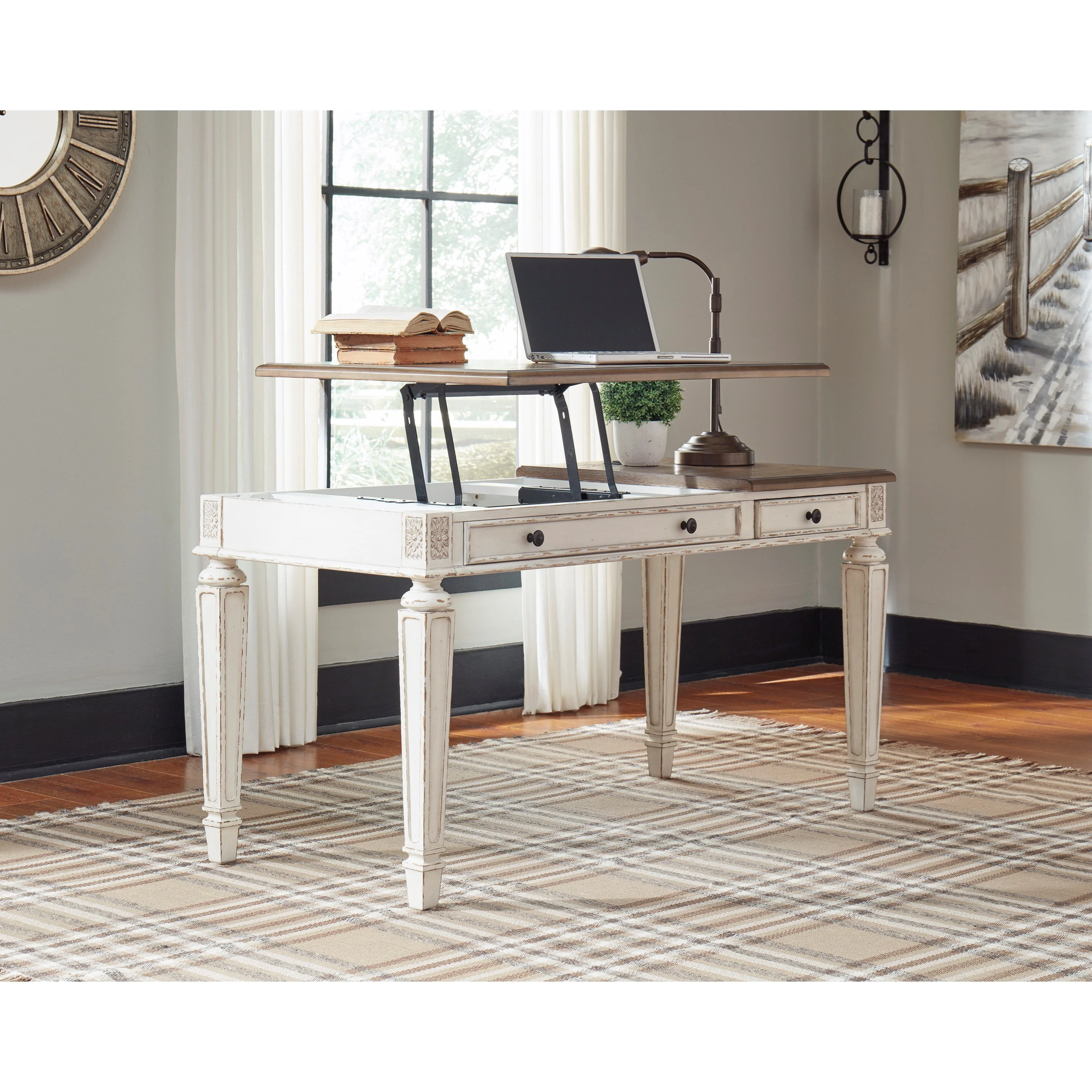 Ashley Signature Design Realyn 1347112 Home Office Lift Top Desk | Dunk ...
