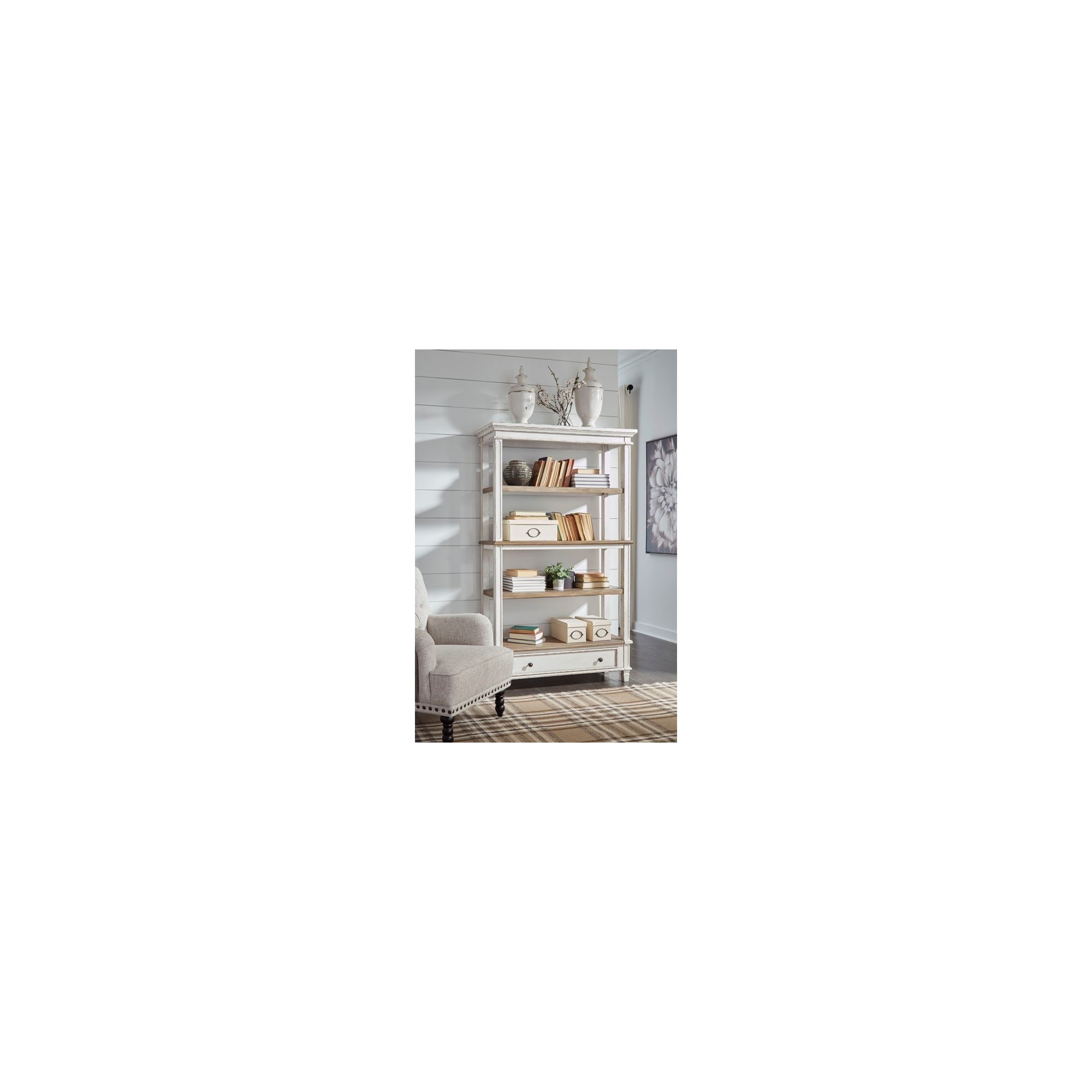 Ashley Signature Design Realyn H743-70 Open Shelf Bookcase with Drawer ...