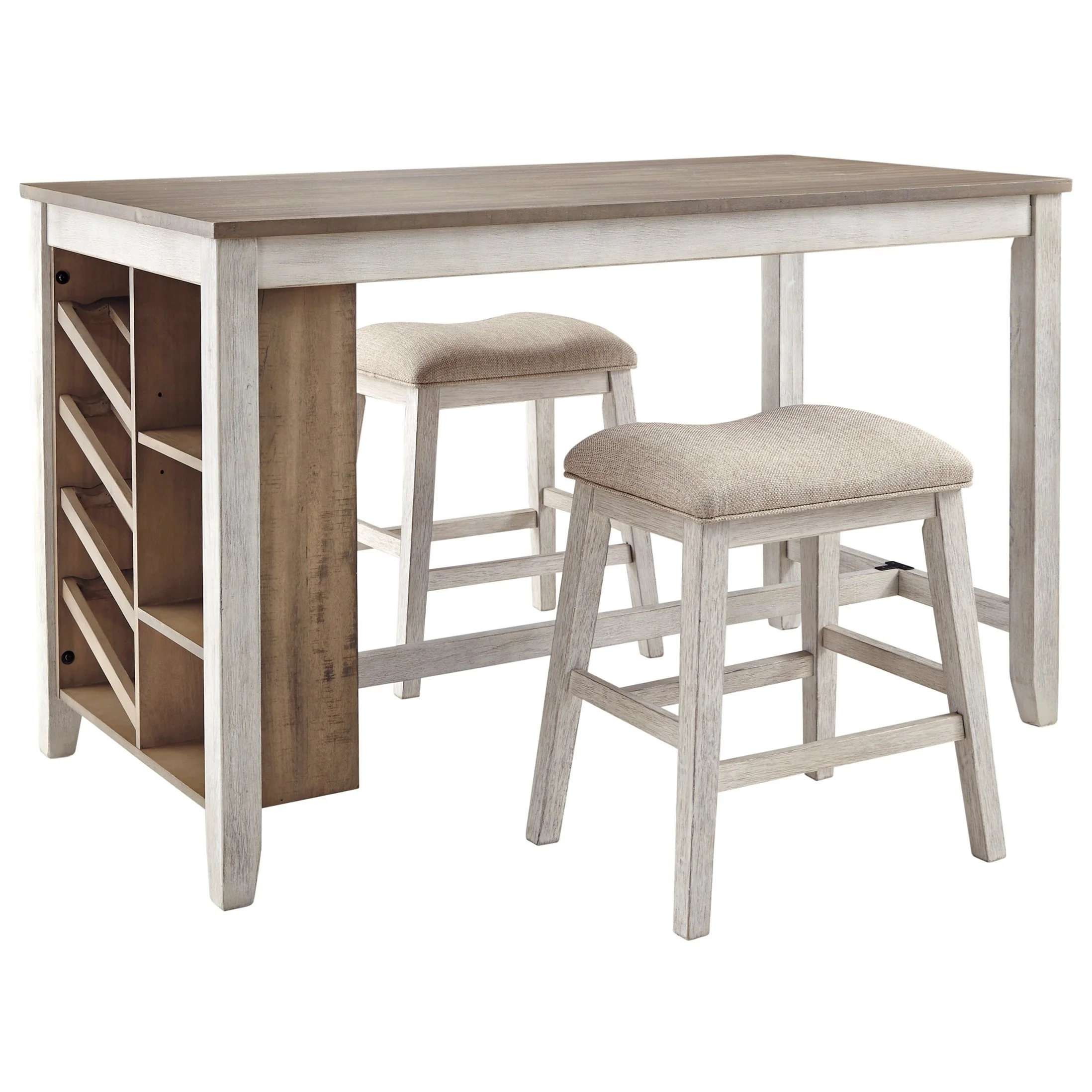 Ashley Skempton D394-024x2+D394-32x1 3-Piece Rectangular Counter Table ...