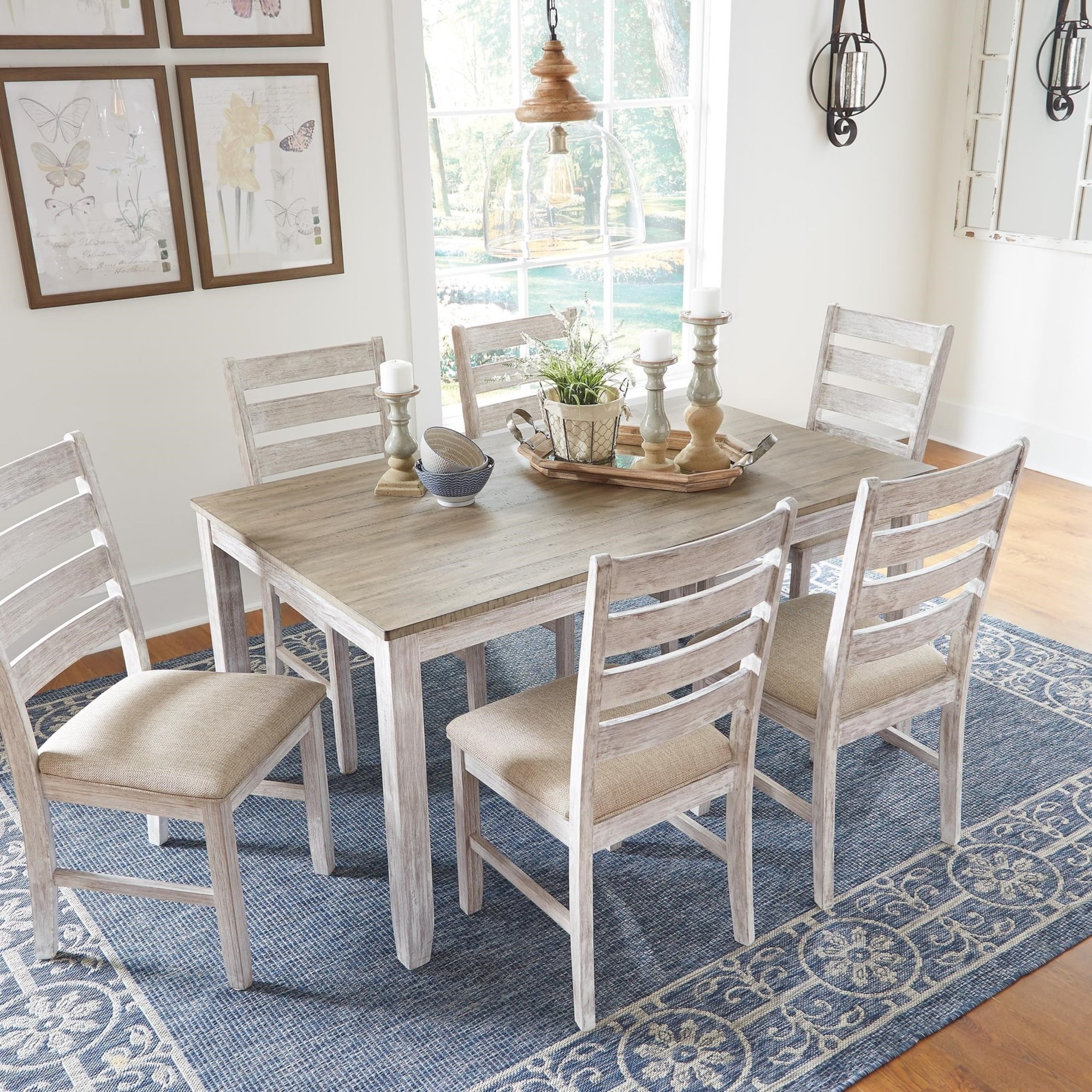 Signature Design by Ashley Skempton D394-425 7-Piece Dining Set | HomeWorld Furniture | Dining Set
