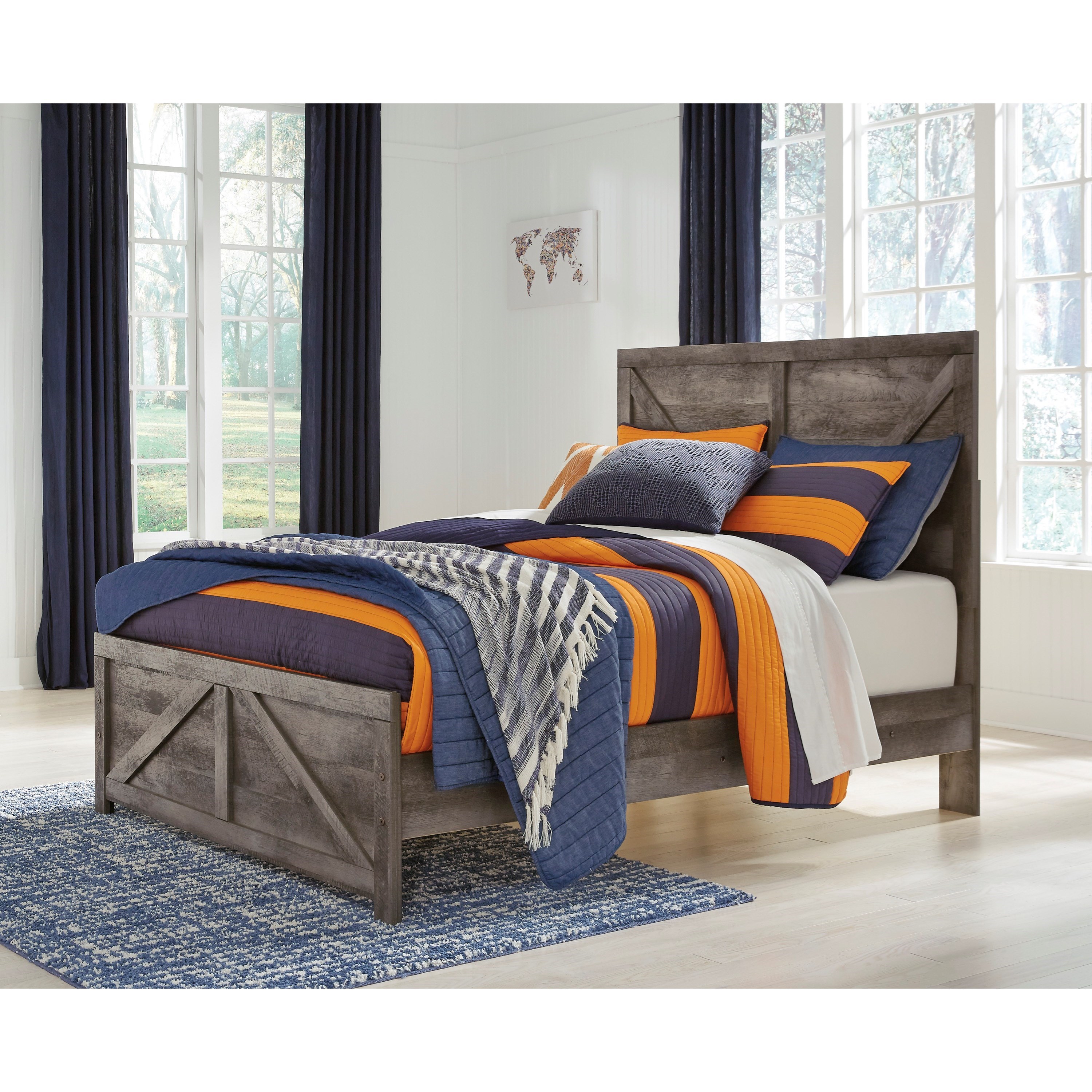 Ashley Signature Design Wynnlow B440B17 Full Crossbuck Panel Bed | Dunk ...