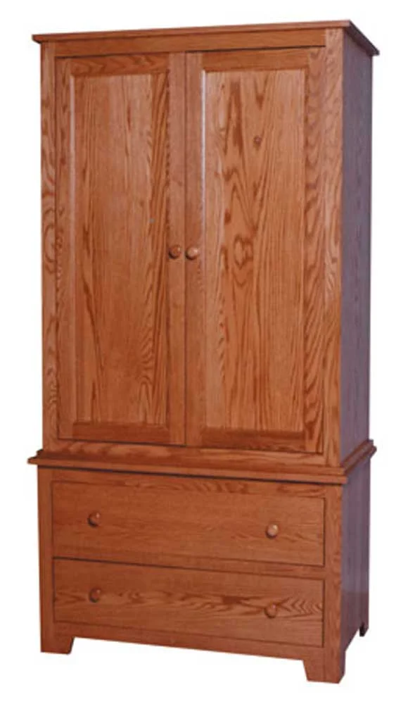Shaker Amish ME8822AC-1 Shaker Armoire on Chest | Reeds Furniture ...