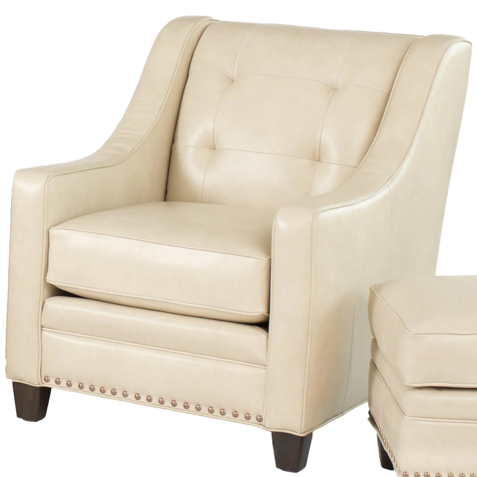 Smith Brothers 203 203-30 Transitional Stationary Chair with Tufting ...