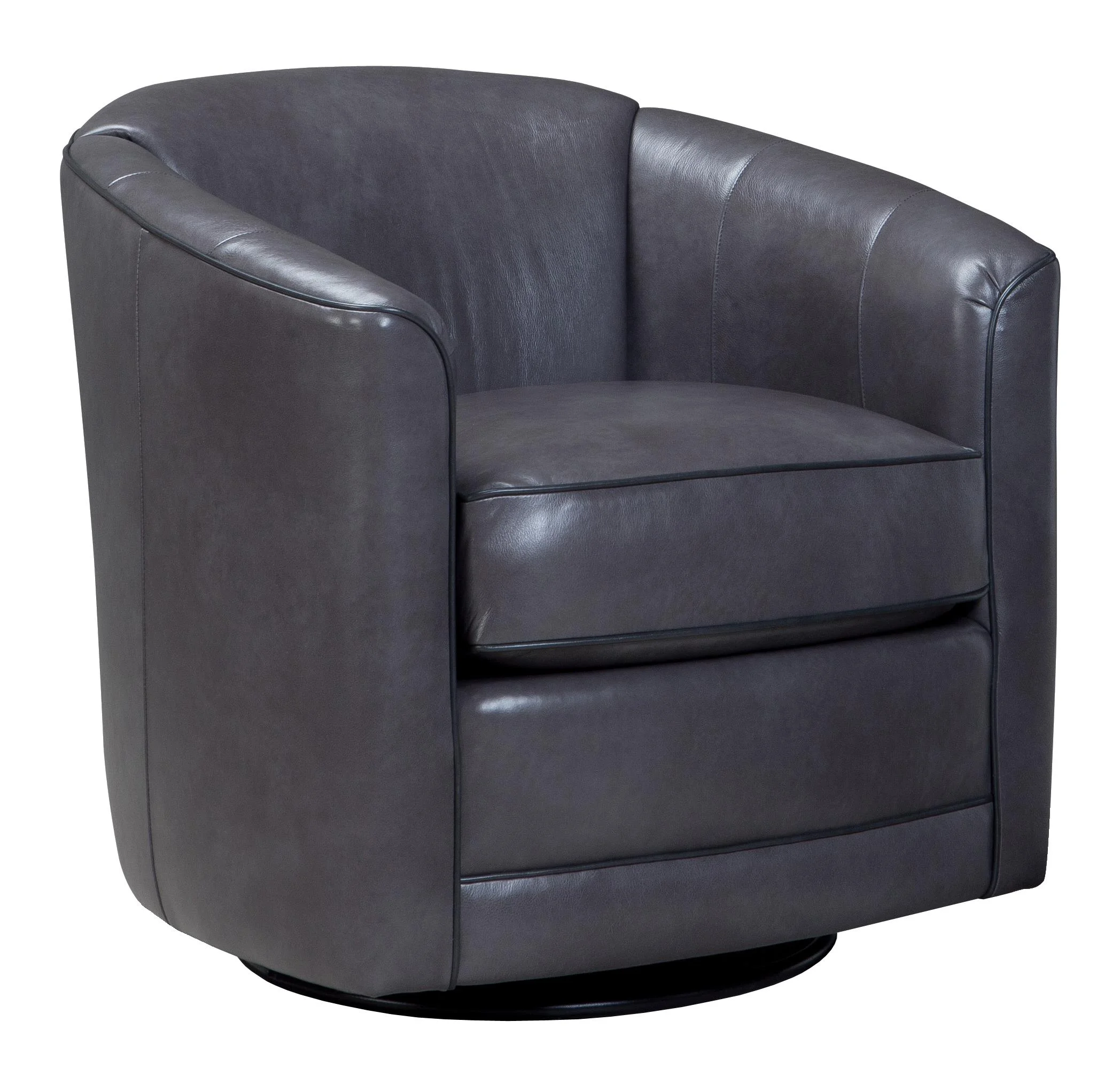 Smith Brothers 506 506-58 Transitional Swivel Glider Chair with Barrel ...