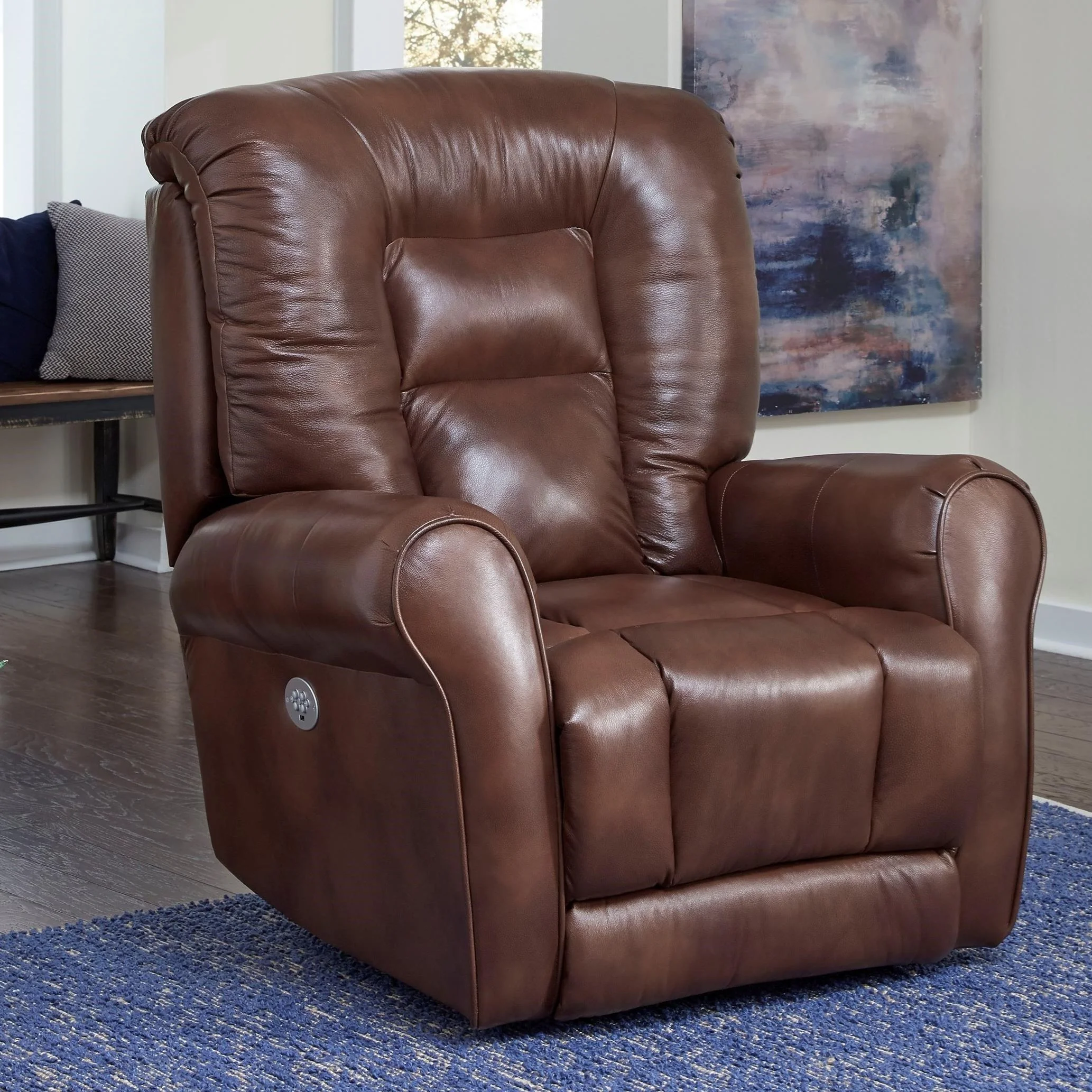 Southern Motion Grand 1420S Casual Swivel Rocker Recliner with Pad-Over ...