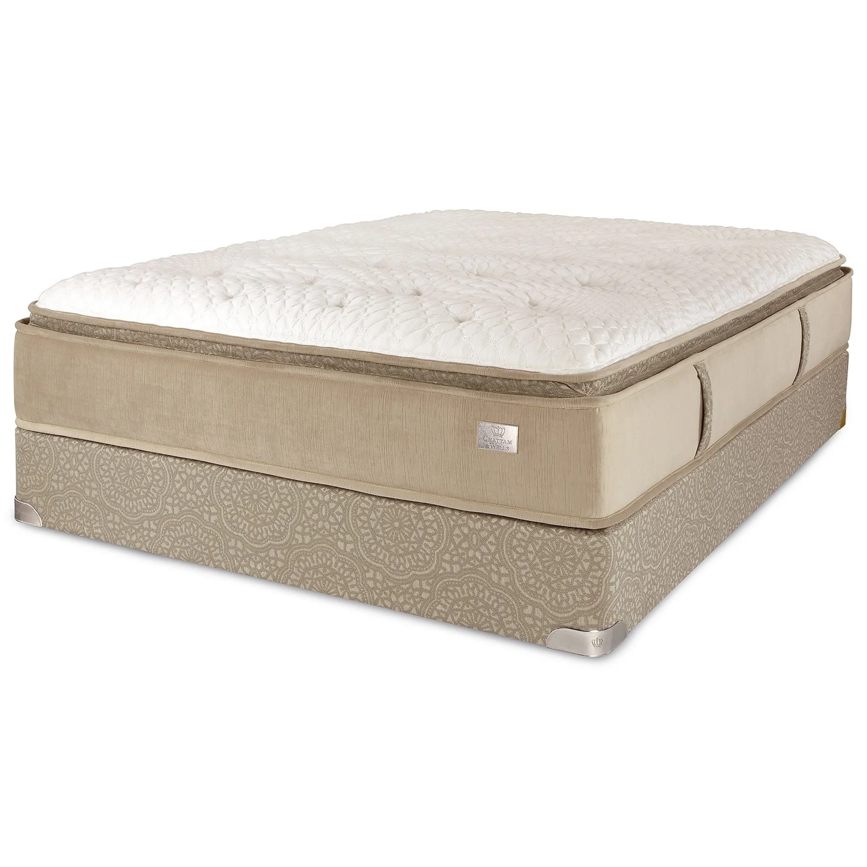 Spring Air Hamilton PT PILLOWTOP-Q+CWFndtnTan-Q Queen Pillow Top ...